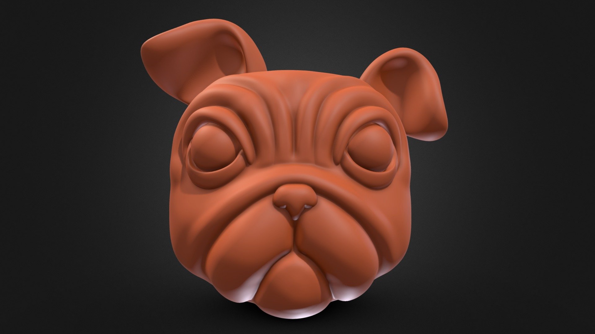 PUG DOG FACE - Buy Royalty Free 3D model by Yogi sandhi ...