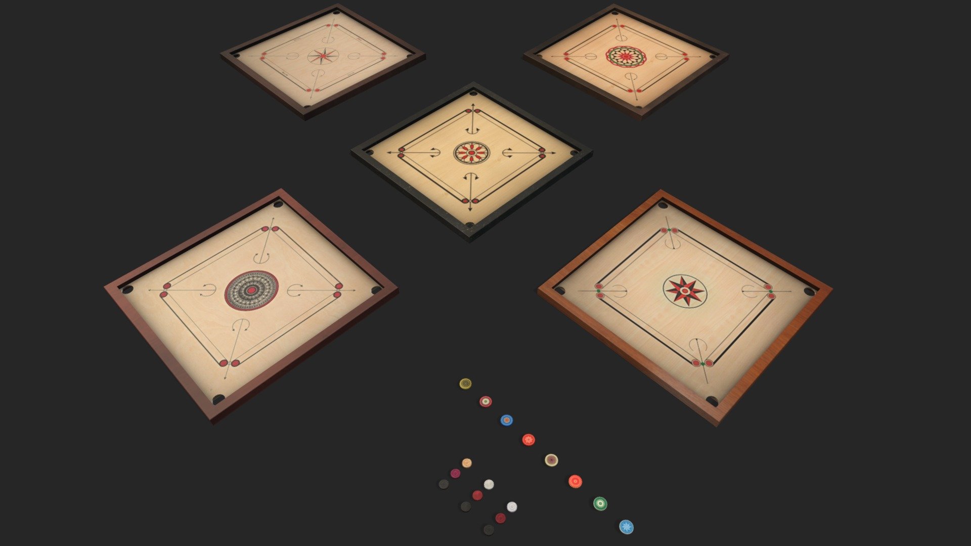 Carrom Game Assets3D Pack - Buy Royalty Free 3D model by TGamesAssets ...