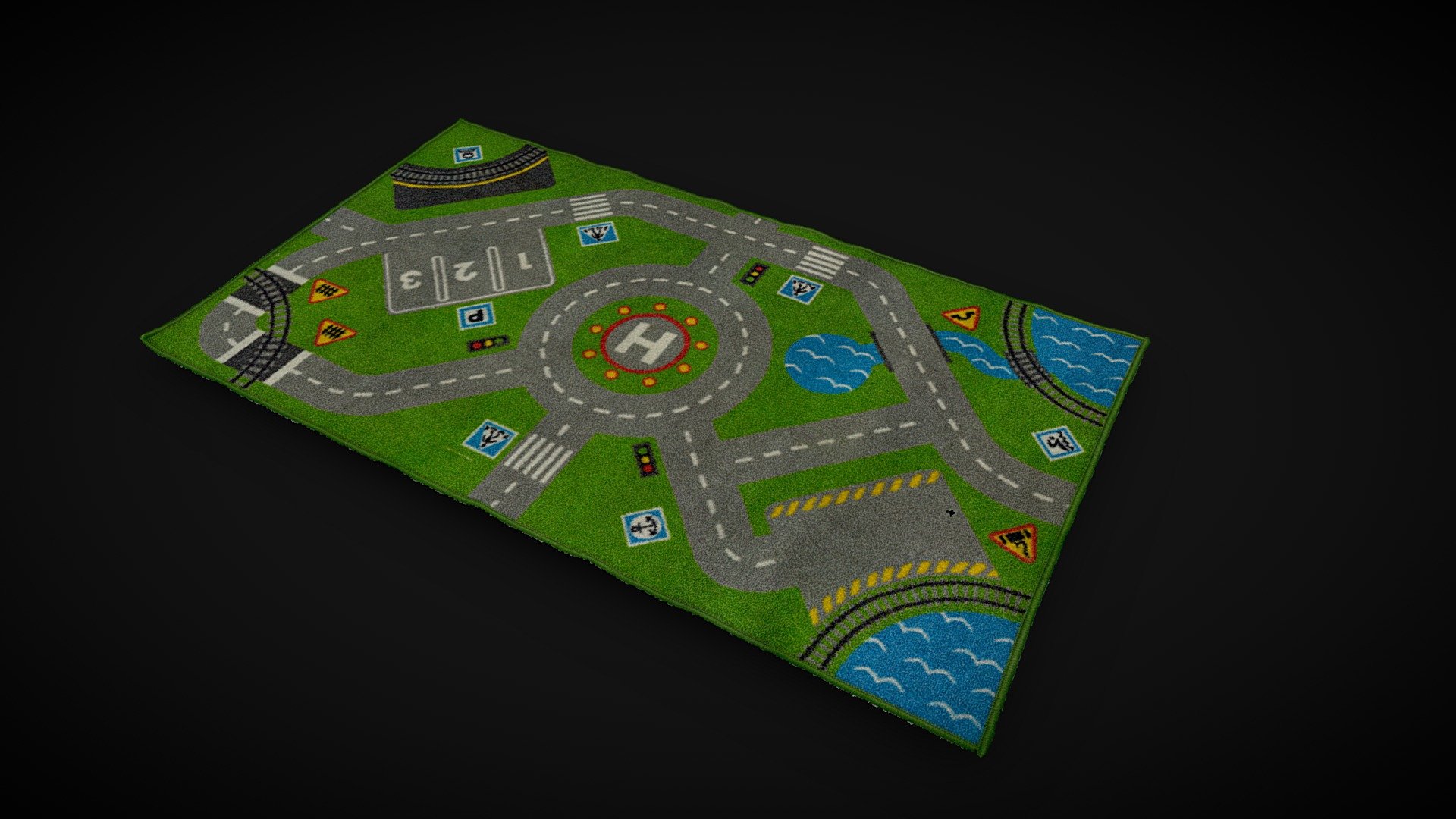 IKEA Children's road rug - Buy Royalty Free 3D model by MAD CAD LTD ...