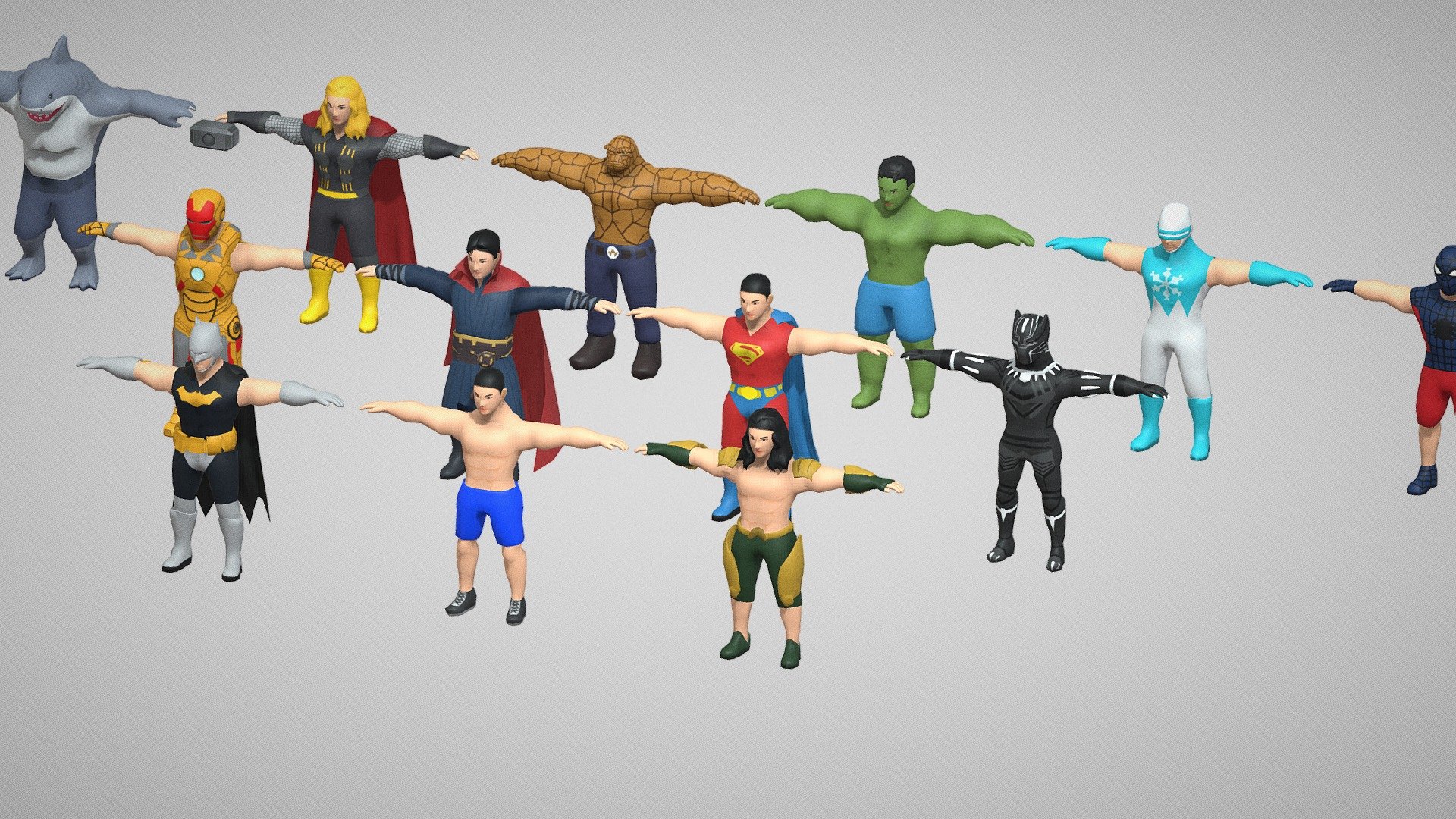 Low Poly Superhero Character - 3D model by Wasi204 (@hafizzwaseem88 ...