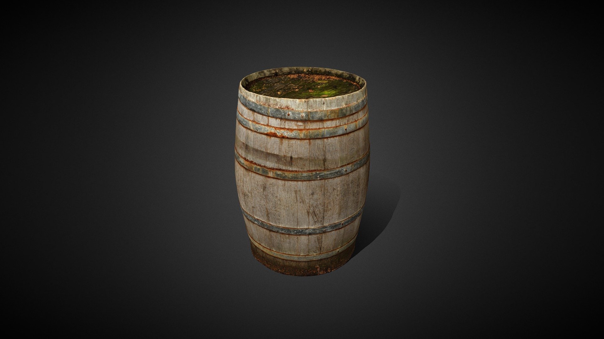 Rustic Rotten Wooden Barrel Whiskey Cask - Download Free 3D model by ...