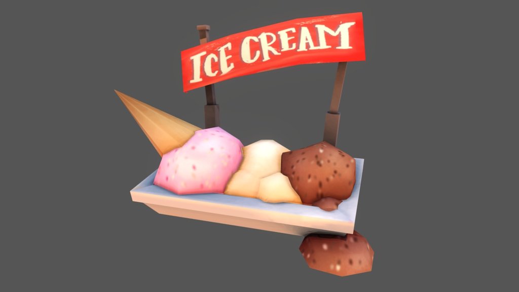 Ice Cream Trough - 3D model by KerriTargett [43440e2] - Sketchfab