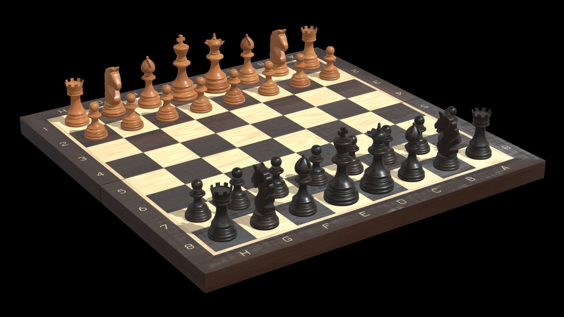 Chess Set (OBJ) - 3D model by Jeyhun1985 [4346f3e] - Sketchfab