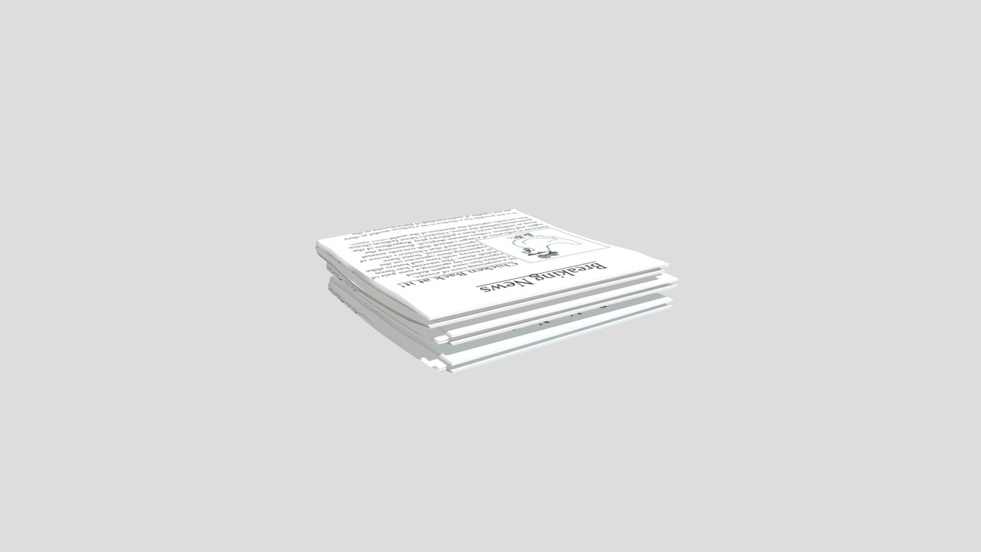 Newspaper Stack version 3 - Download Free 3D model by CobySam [4352f9c ...