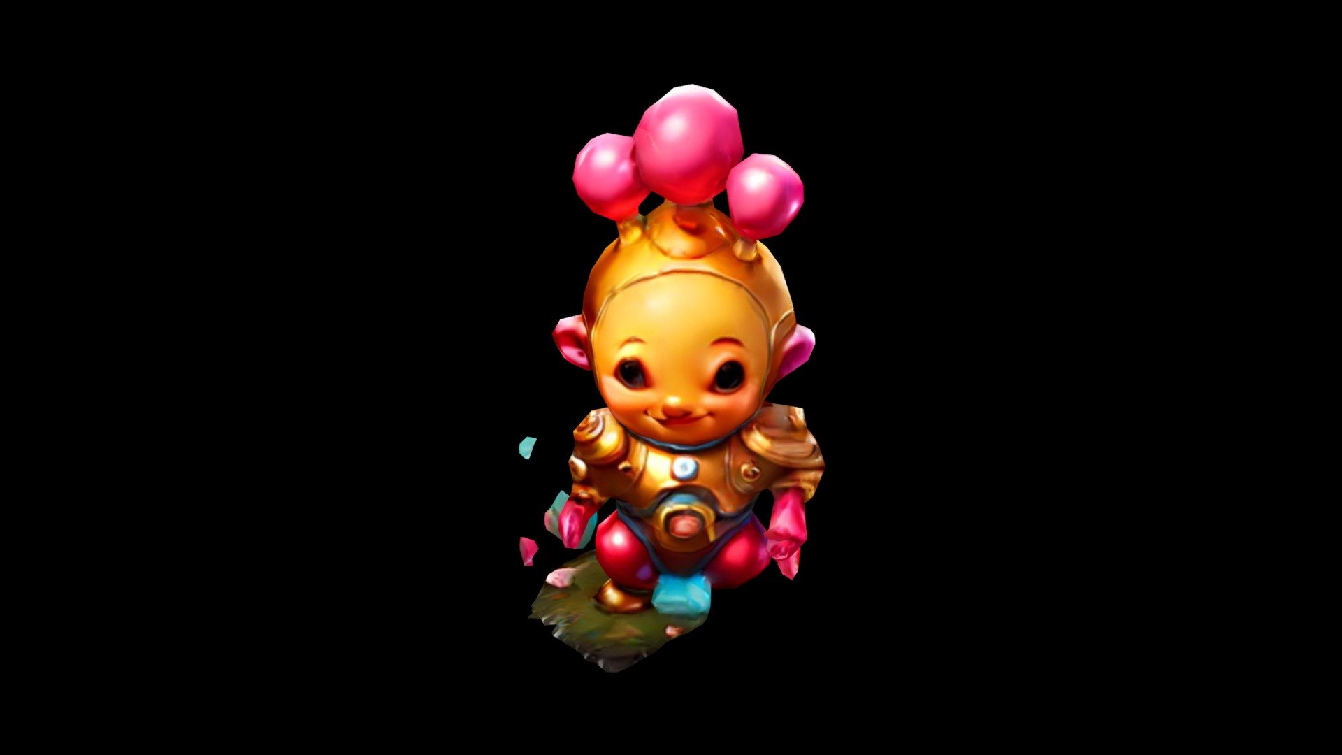 Cute robot baby with floating pink balloons and - Download Free 3D ...