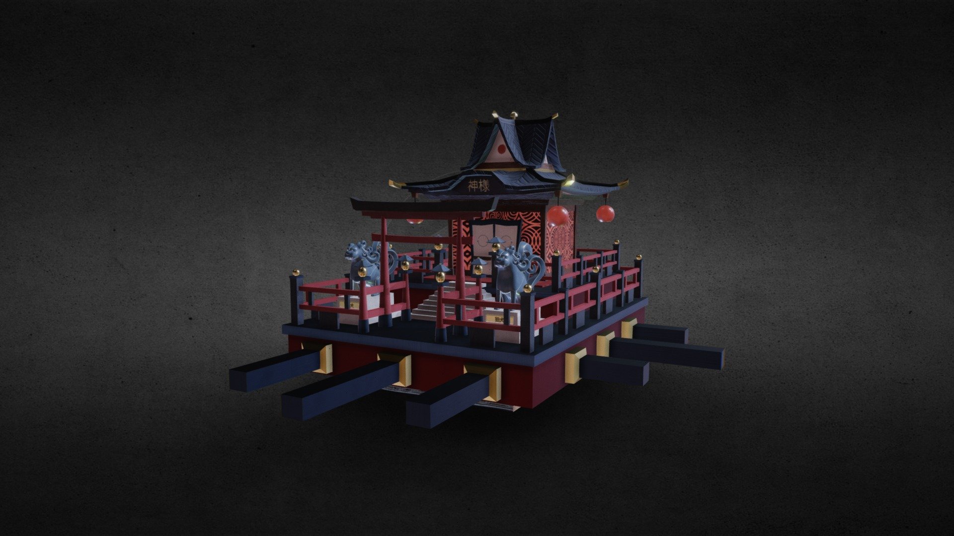 Omikoshi - Download Free 3D model by ludughetti [4354b7c] - Sketchfab