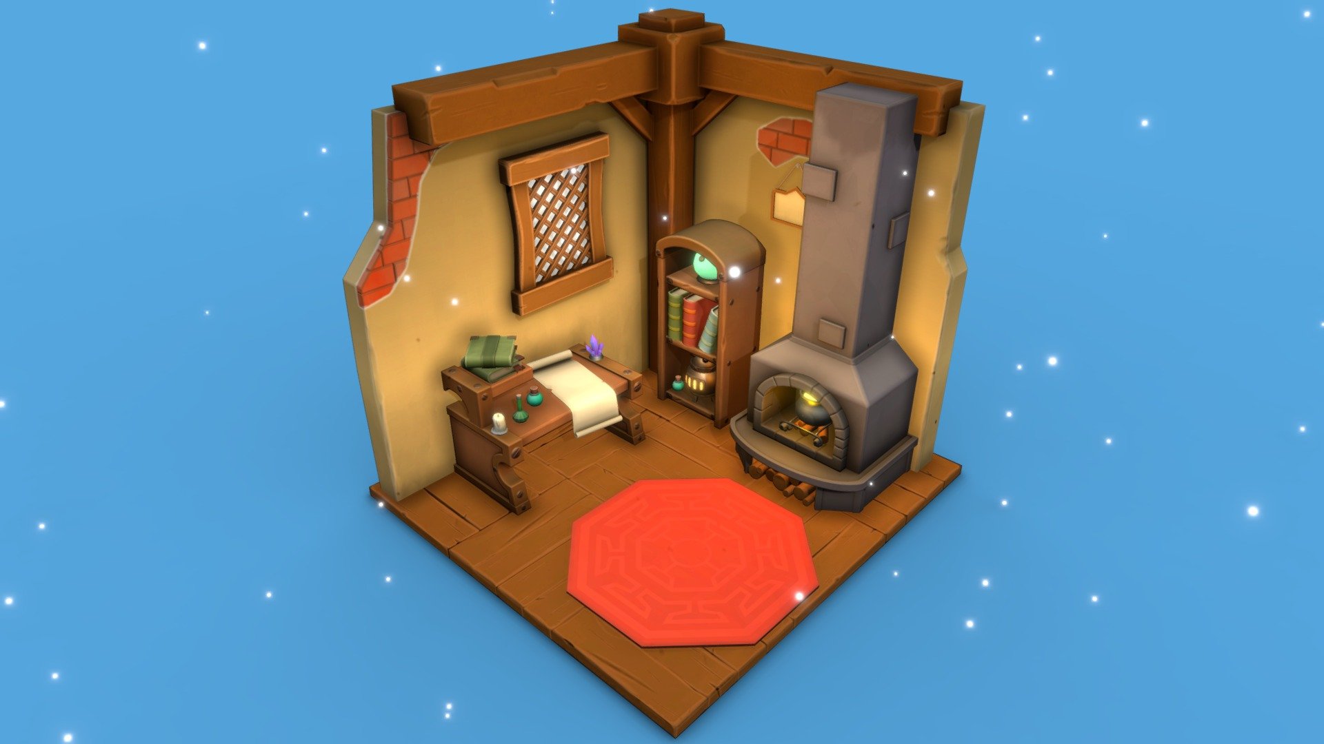 Stylized Wizzard Room - 3D model by NaN_4aki (@NaN4aki) [435593e ...