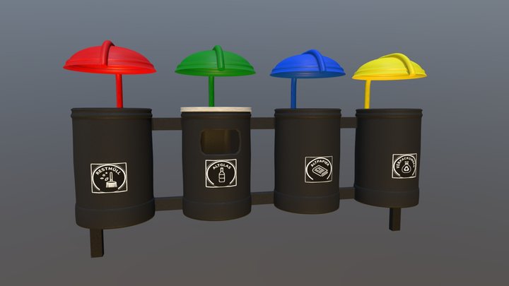 Recycling-bin 3D models - Sketchfab