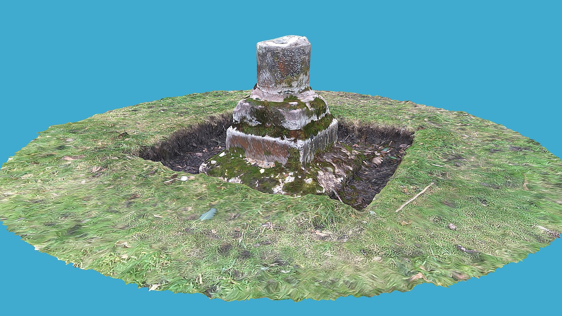 Column stump St Mary's St Andrews - 3D model by dah [435af96] - Sketchfab