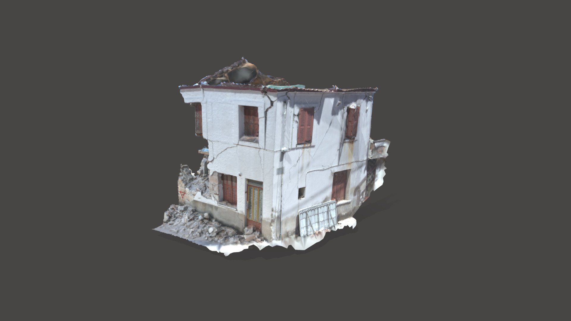 3D Model of a Building affected by the disaster - 3D model by ...
