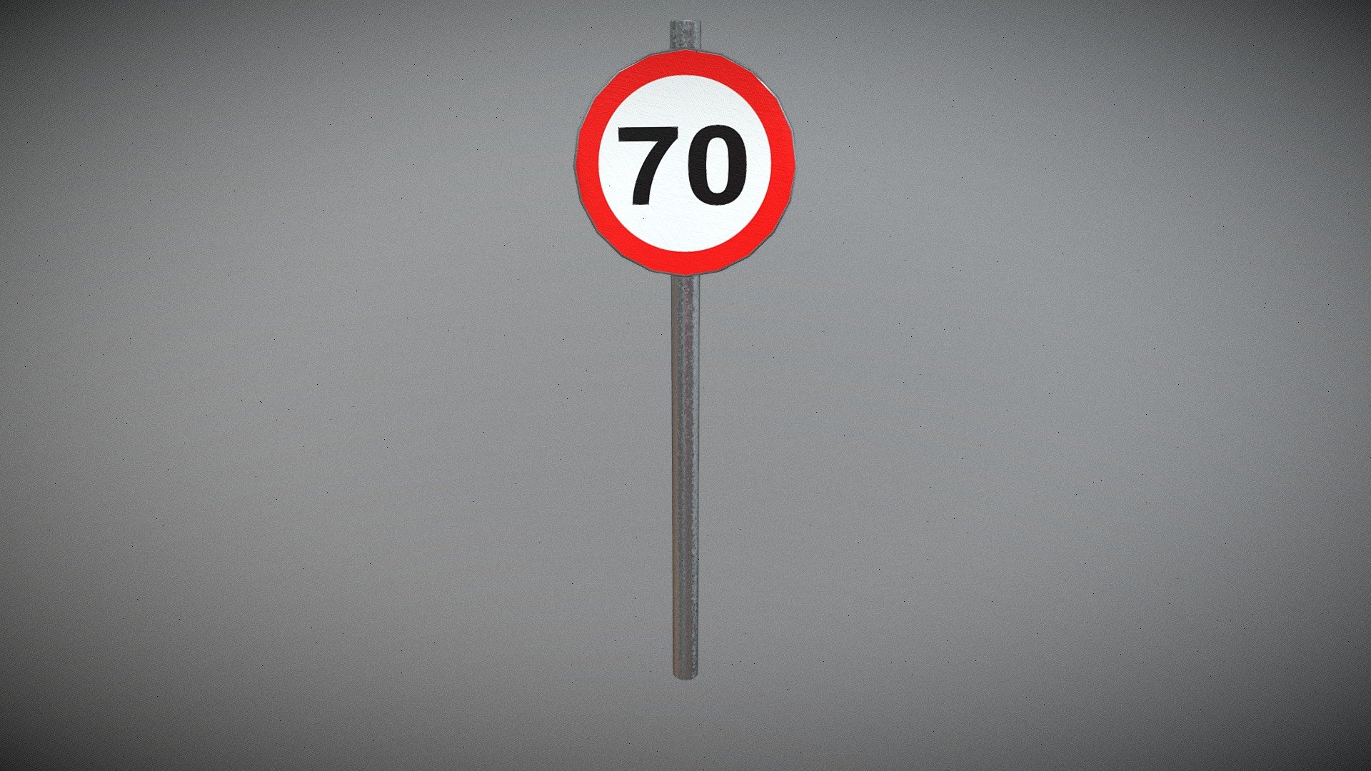Maximum speed 70 traffic sign - Download Free 3D model by Dudzy ...