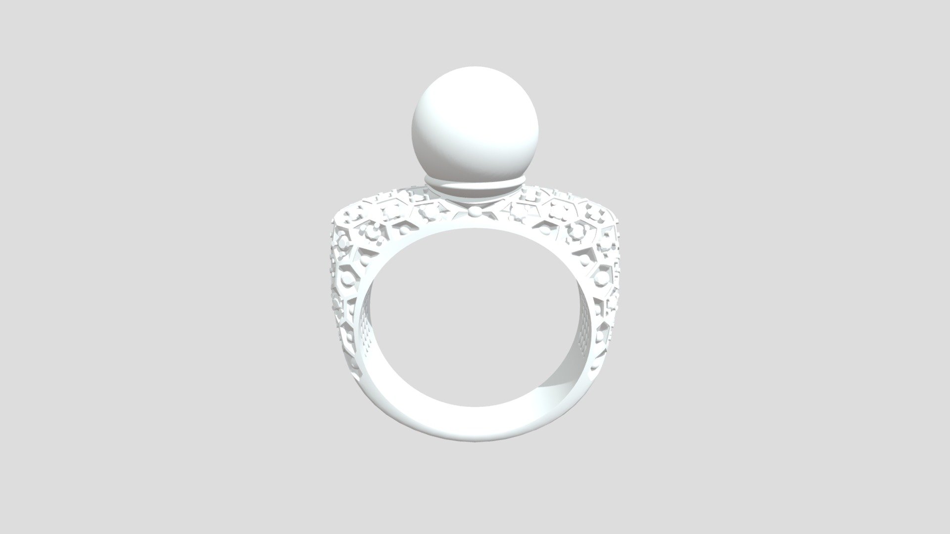 HoneyComb Ring Grid and Pearl - 3D model by lnsanis [4361a76] - Sketchfab