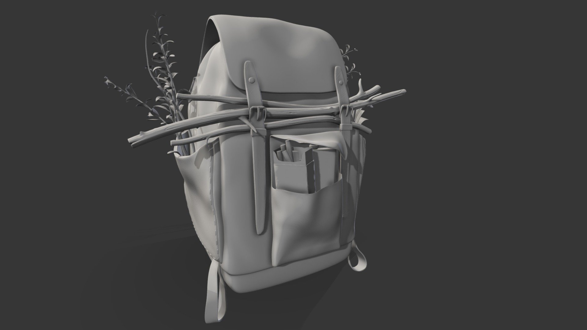 Adventures Camp Asset: Backpack - 3D model by annabroderick [436685a ...