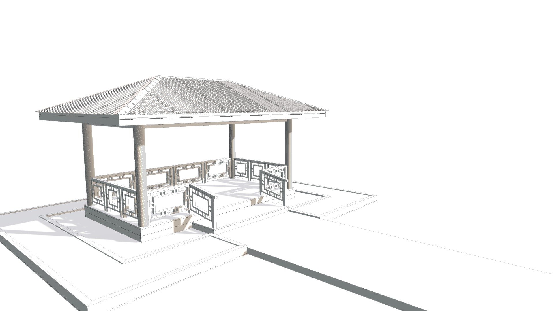 The Zen Garden Pavilion 18'L X 28'W - 3D model by FR- Conceptual ...