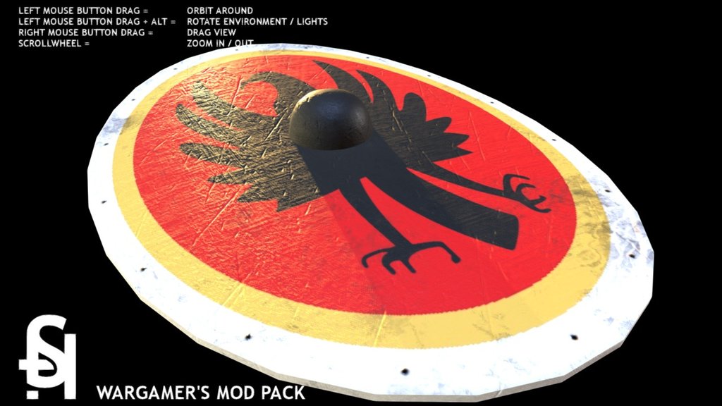 Roman Oval Shield Of The Herculiani Seniores - 3D model by Béla Csampai ...
