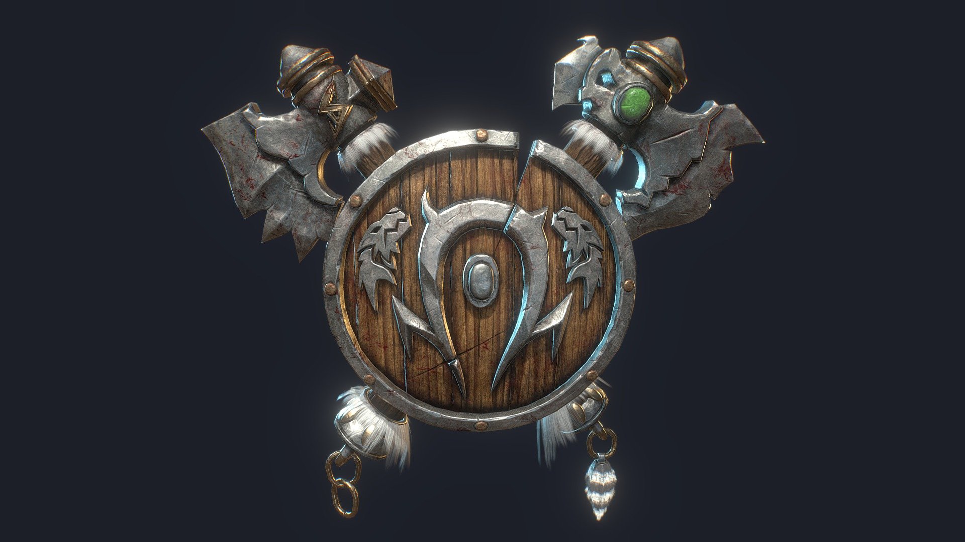 Orc Shield and Axes - World of Warcraft - Buy Royalty Free 3D model by itsyourbuddy ...