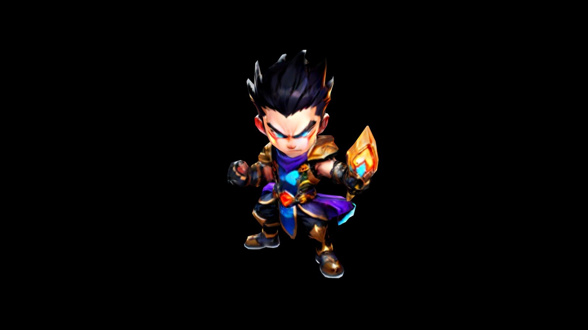 "Fierce Fighter Ready to Face Adversity Illustra - Download Free 3D ...