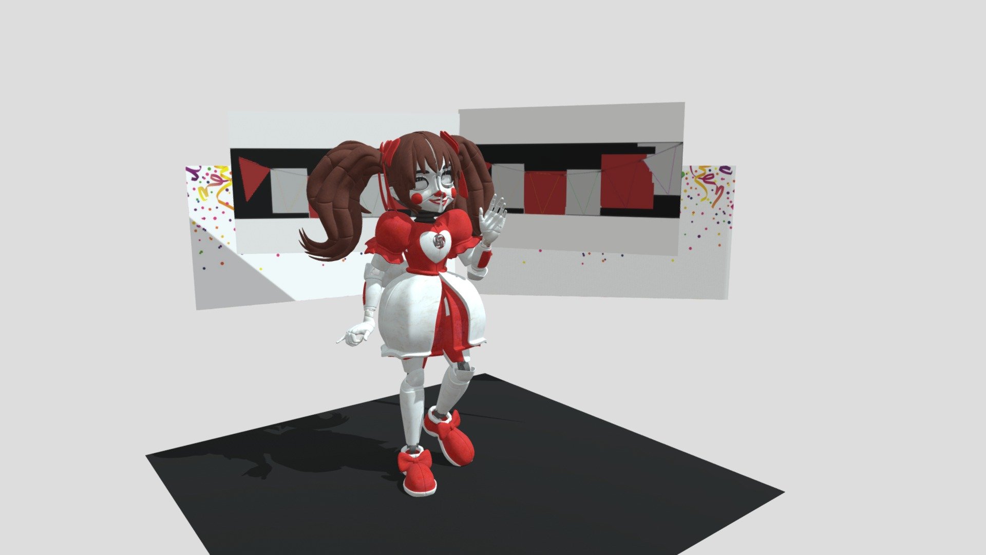 Qutiix-stylised-circus-baby-sister-location - Download Free 3D model by ...