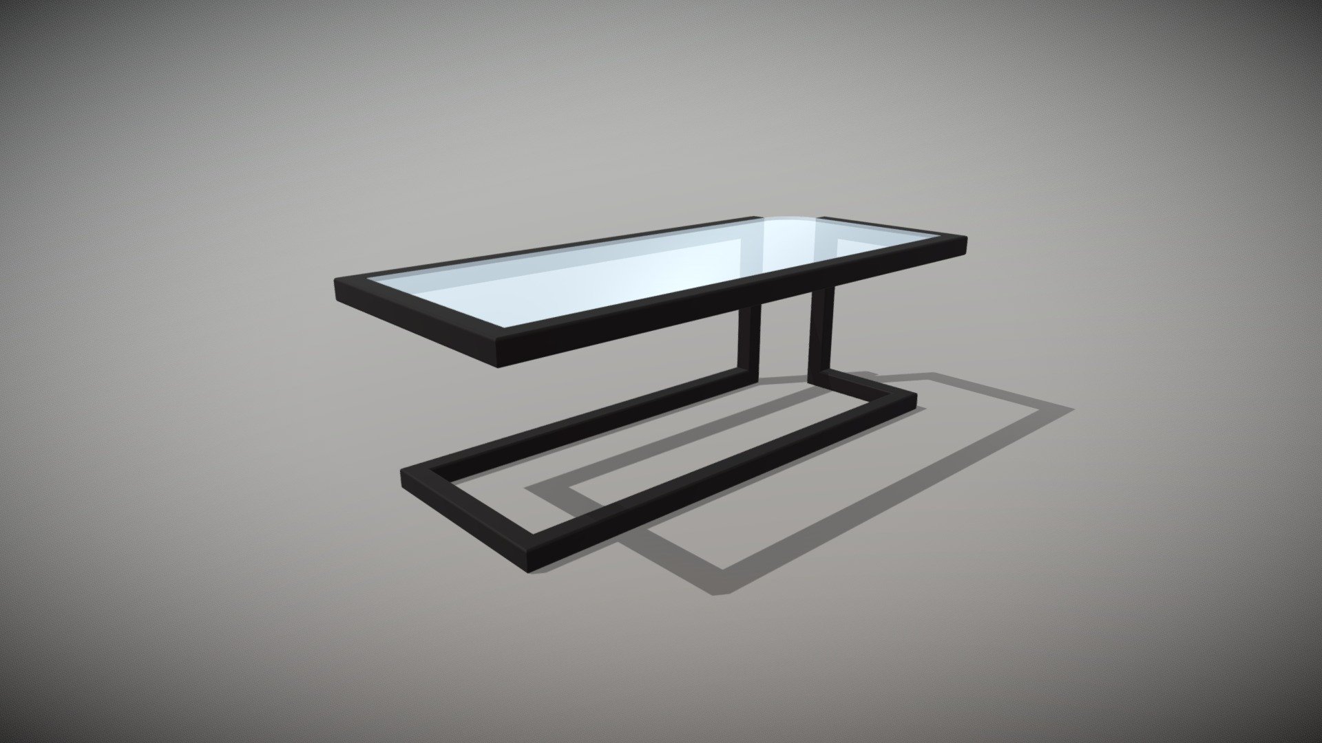 Glass and Metal Table (Modern Design) - Download Free 3D model by Ulug ...