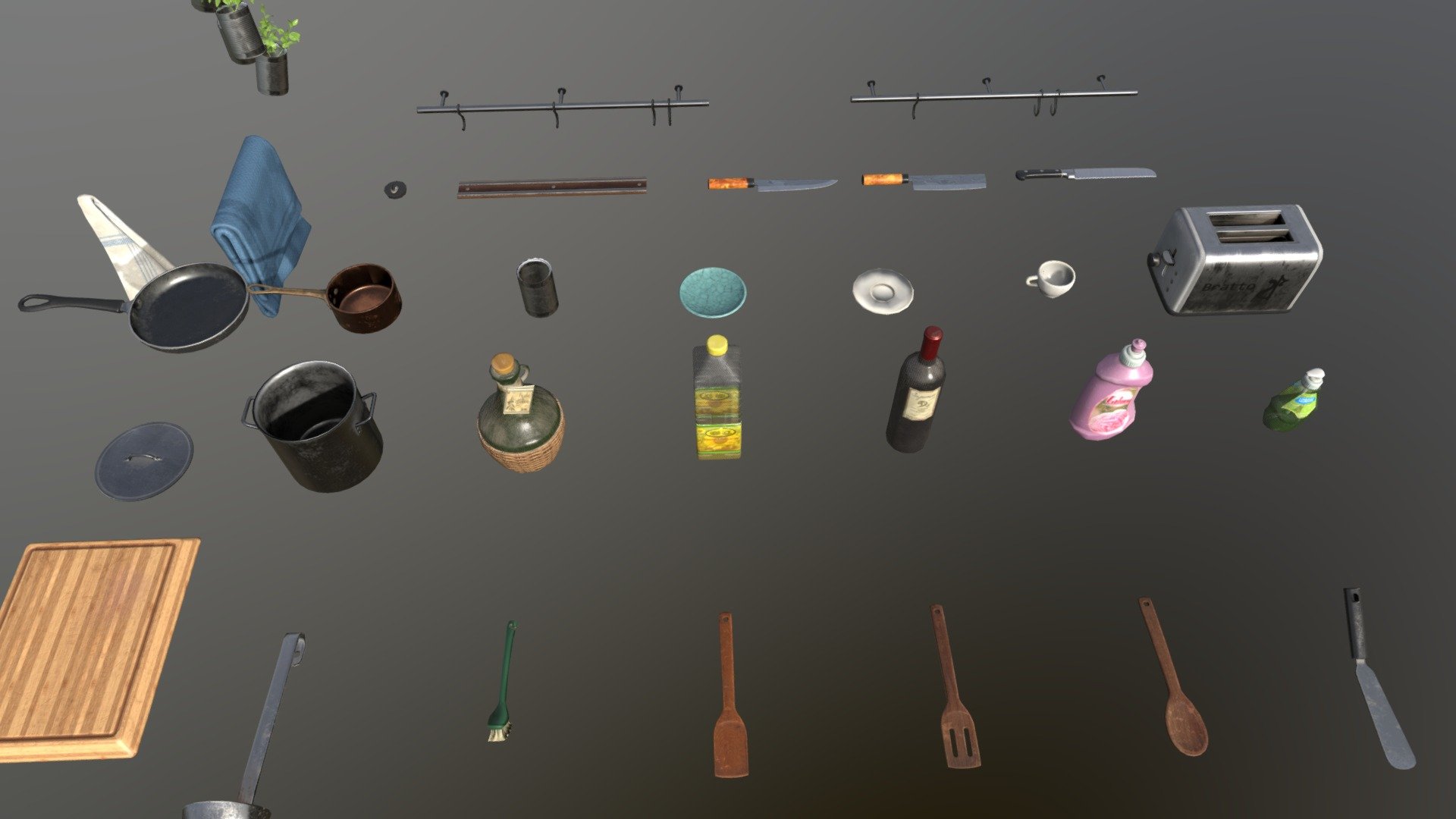 Kitchen Utensils - Download Free 3D model by Nicolai Kilstrup ...