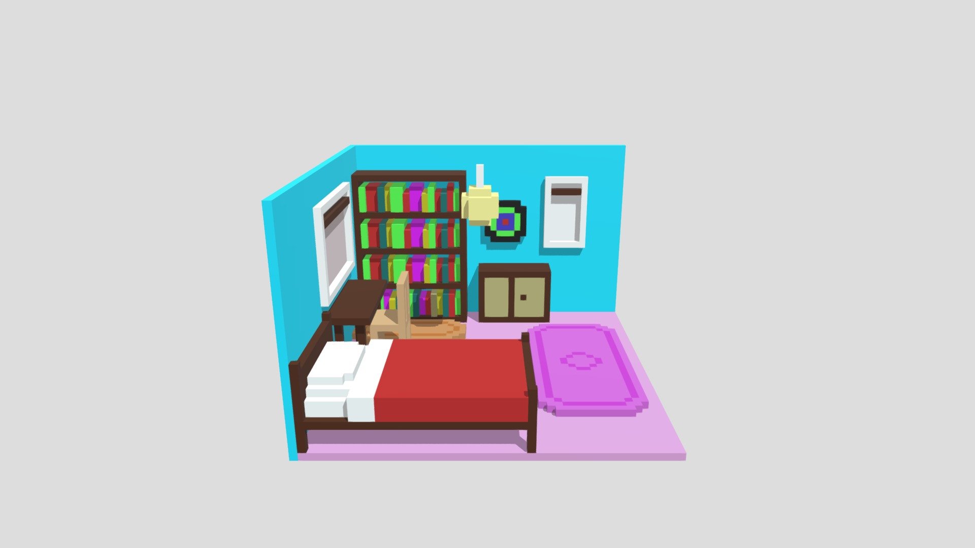 Voxel Room - Download Free 3D model by NikitaRei [437594e] - Sketchfab