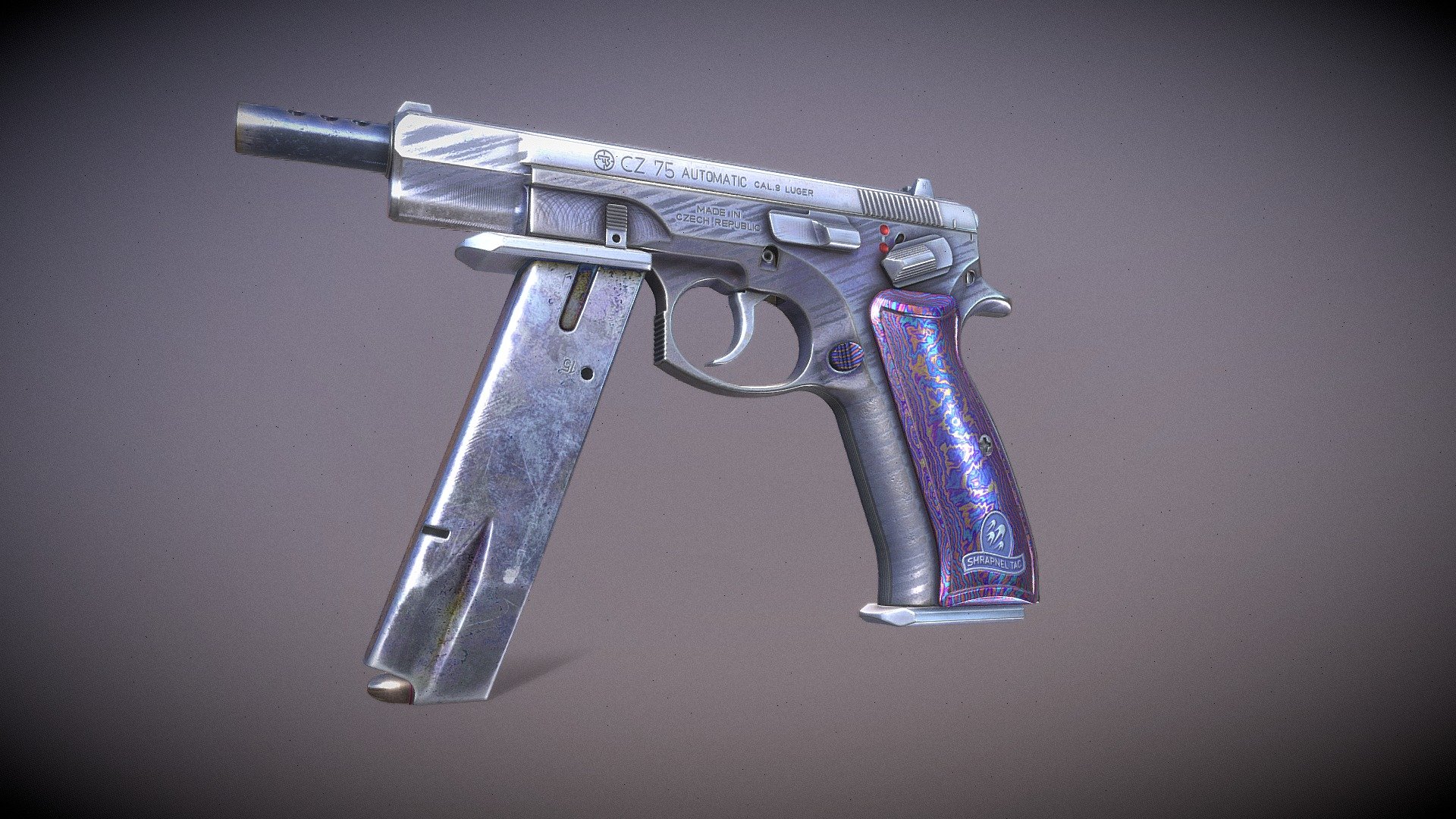 CZ-75A Shrapnel - 3D model by teodor [437b01c] - Sketchfab