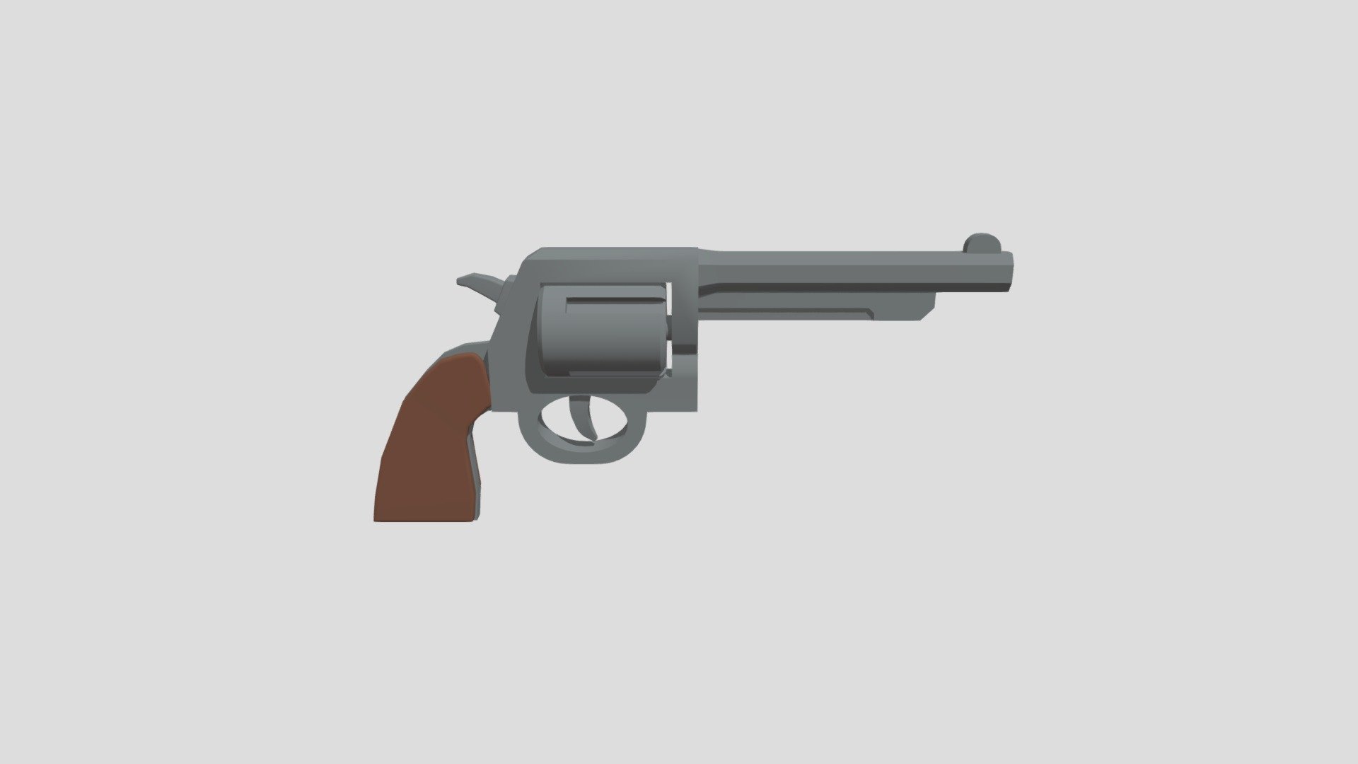 Gun M1917 Revolver Low poly - Download Free 3D model by Kotorman ...