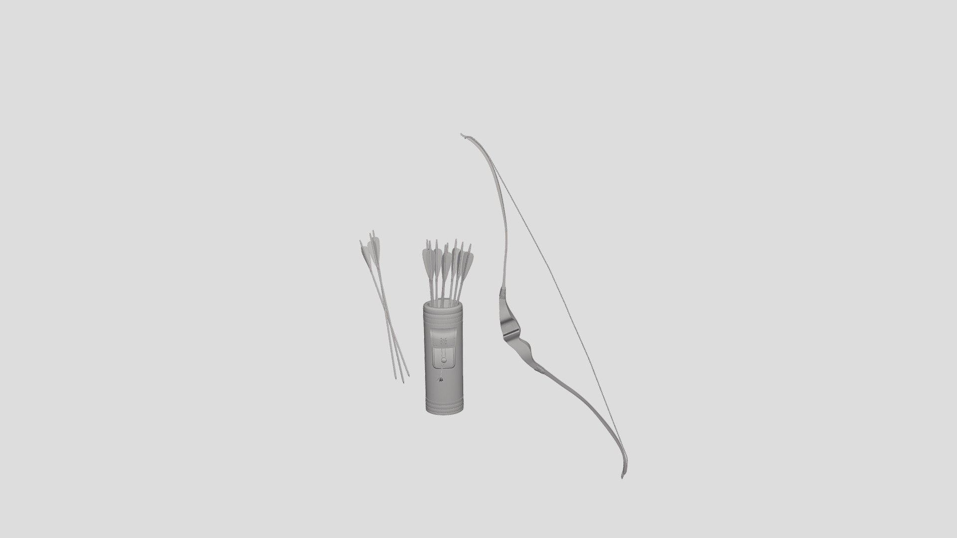 Quiver and arrow. - 3D model by EvangeliaBak [4380e63] - Sketchfab