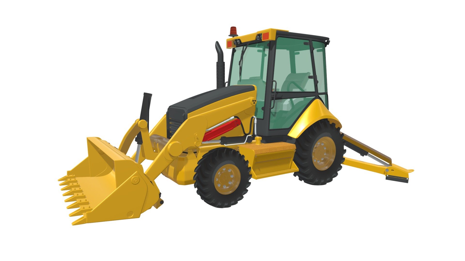 Backhoe Loader - Buy Royalty Free 3D model by 3DHorse [4387134 ...