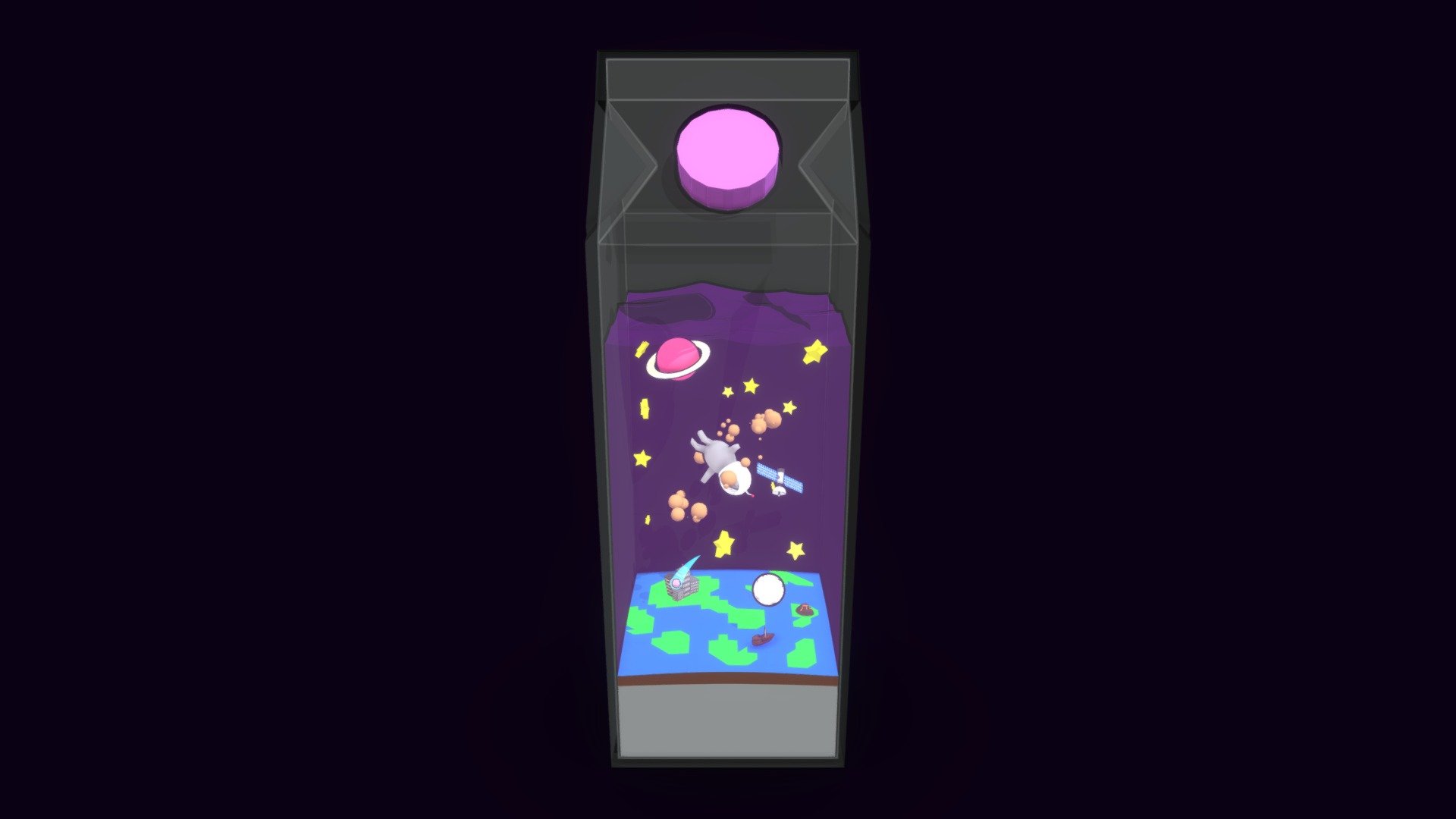 Space Milk - 3D model by AfroDeeno [438aac8] - Sketchfab