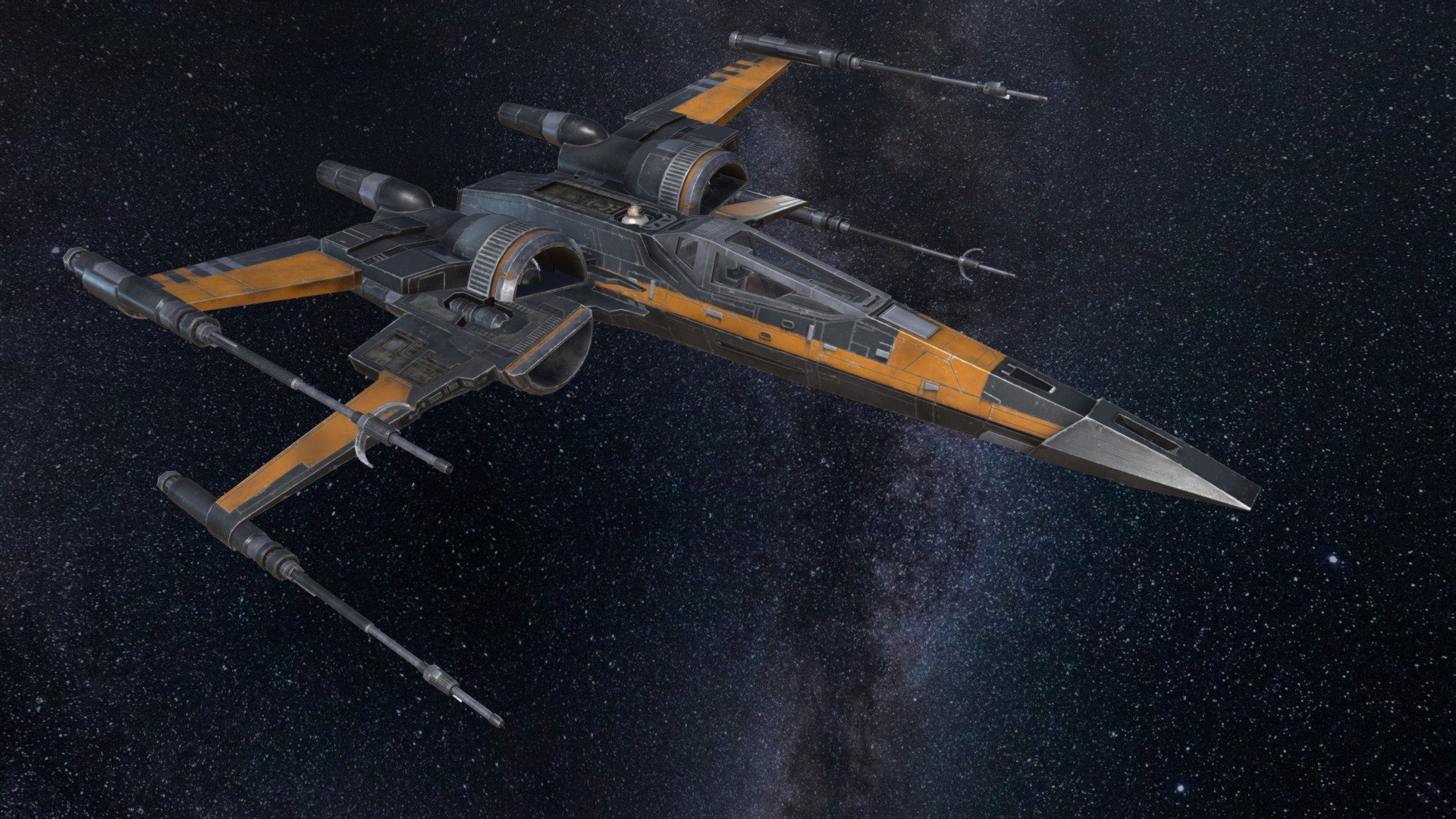 X-wing T-70 - 3D model by Yen-Chi,L (@paul86915) [438dd3f] - Sketchfab