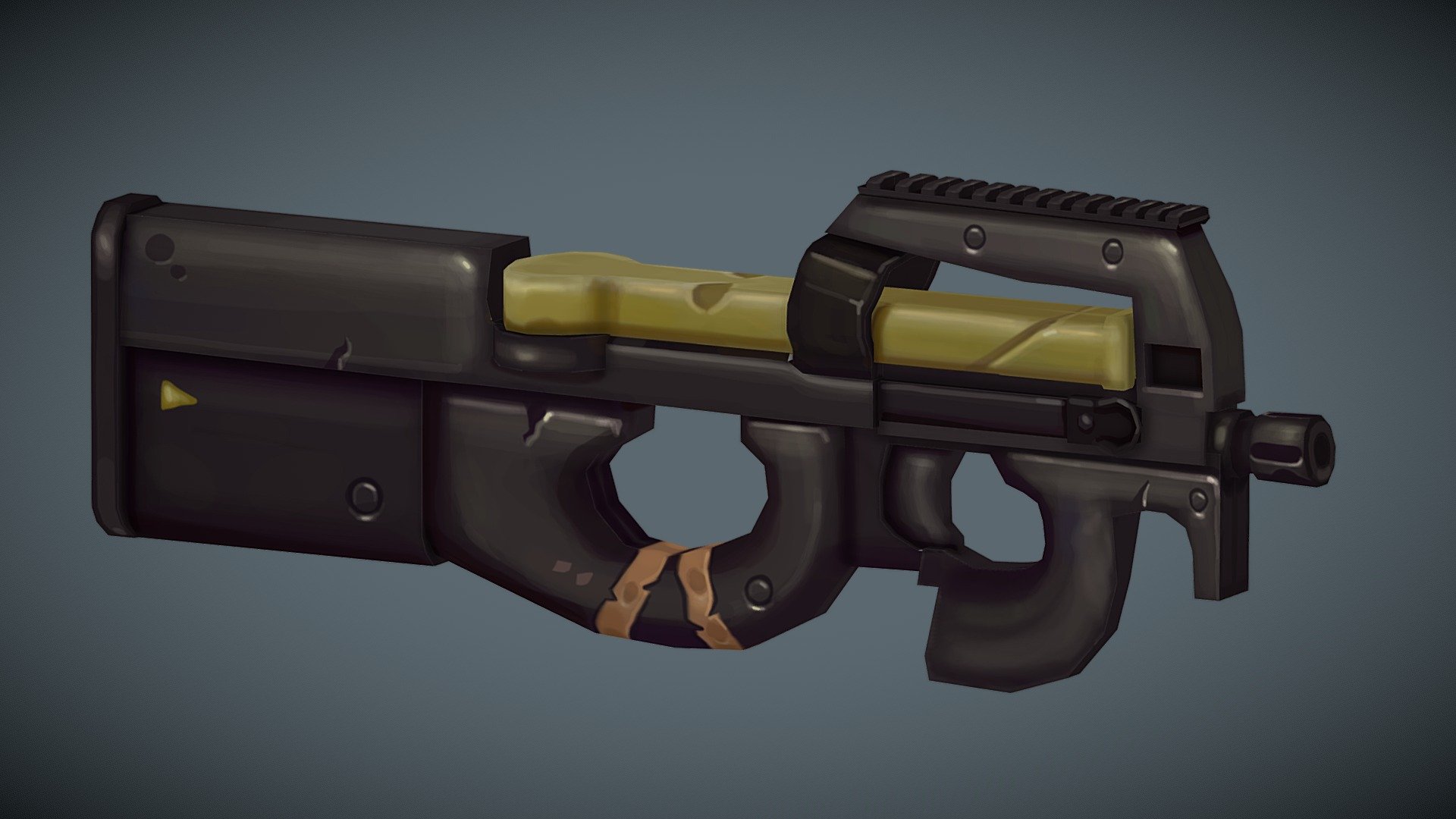 Low Poly Hand Painted Fn P90 - Buy Royalty Free 3D model by Gabriel ...