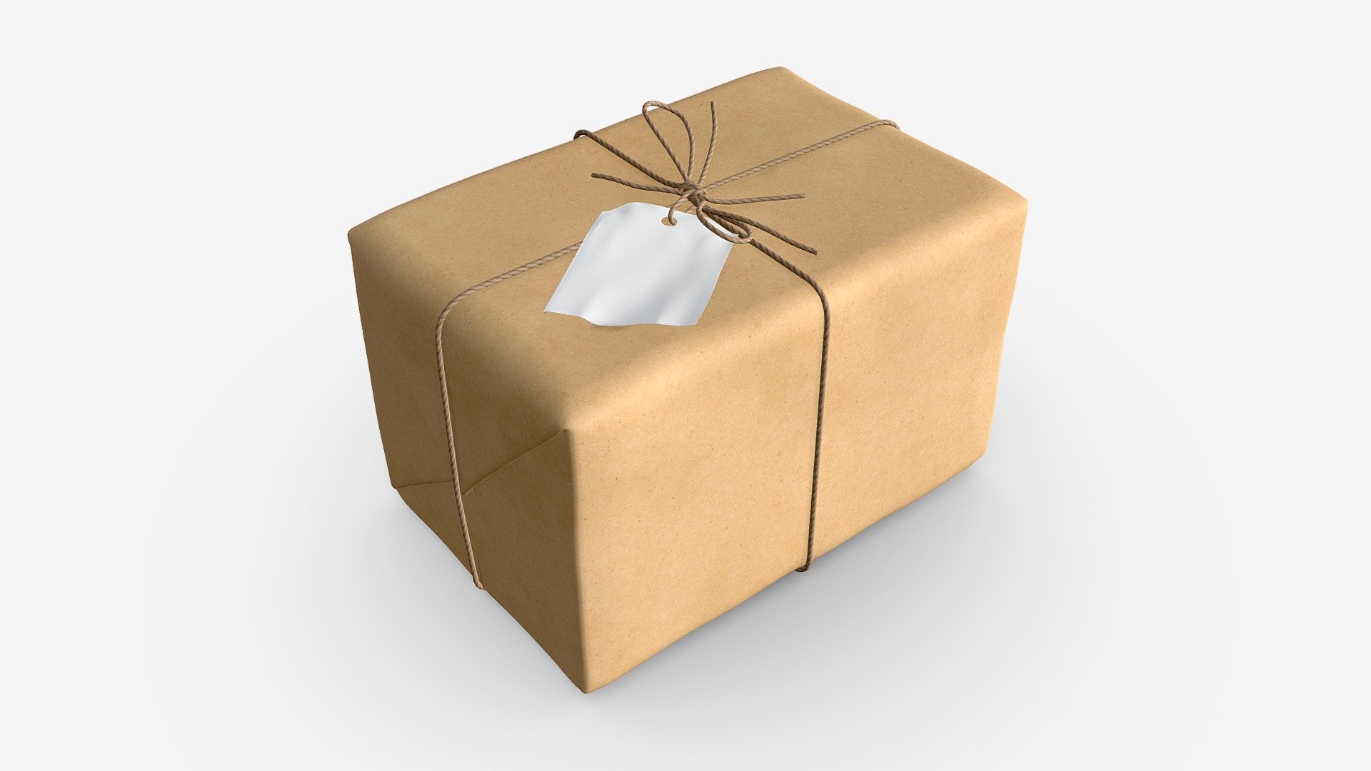 Parcel wrapped in kraft paper - Buy Royalty Free 3D model by HQ3DMOD ...