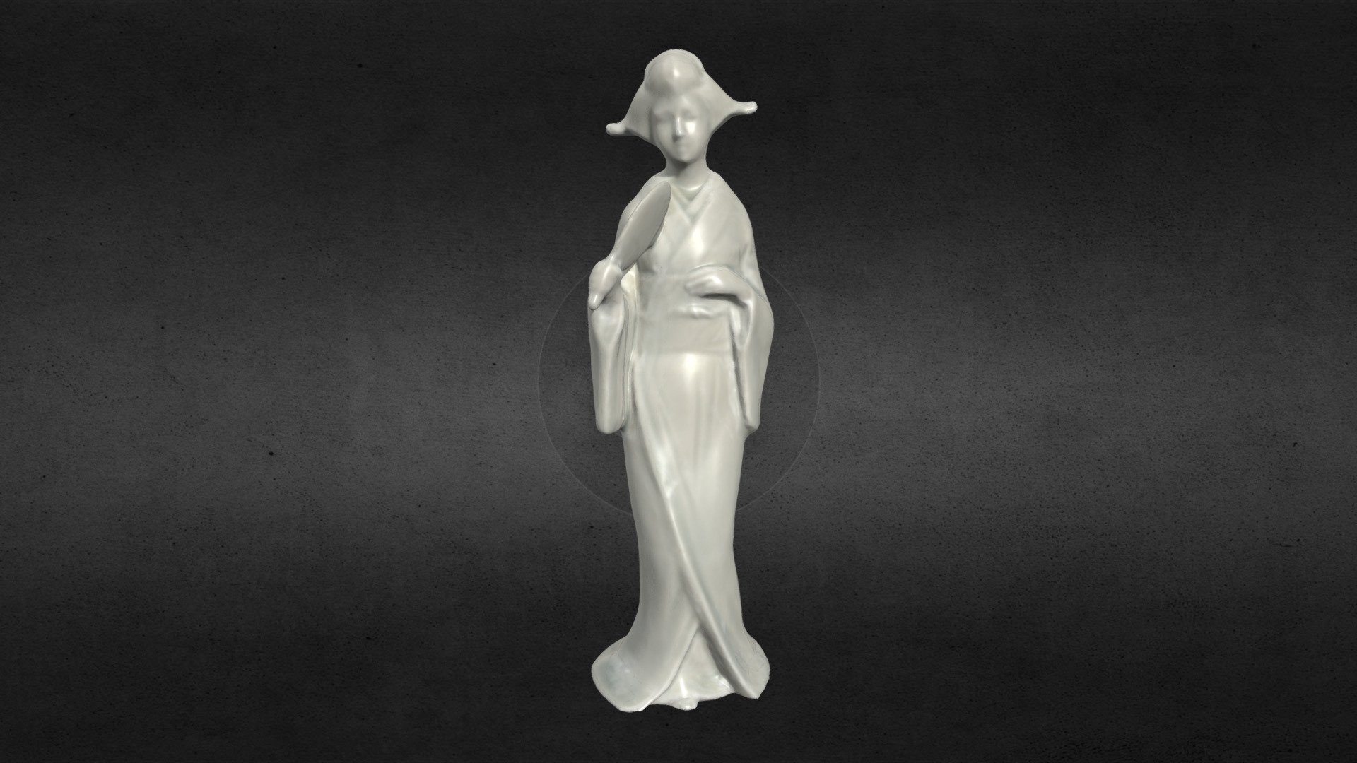 3D Scanned Geisha Holding Fan (3D Printable) - Buy Royalty Free 3D ...