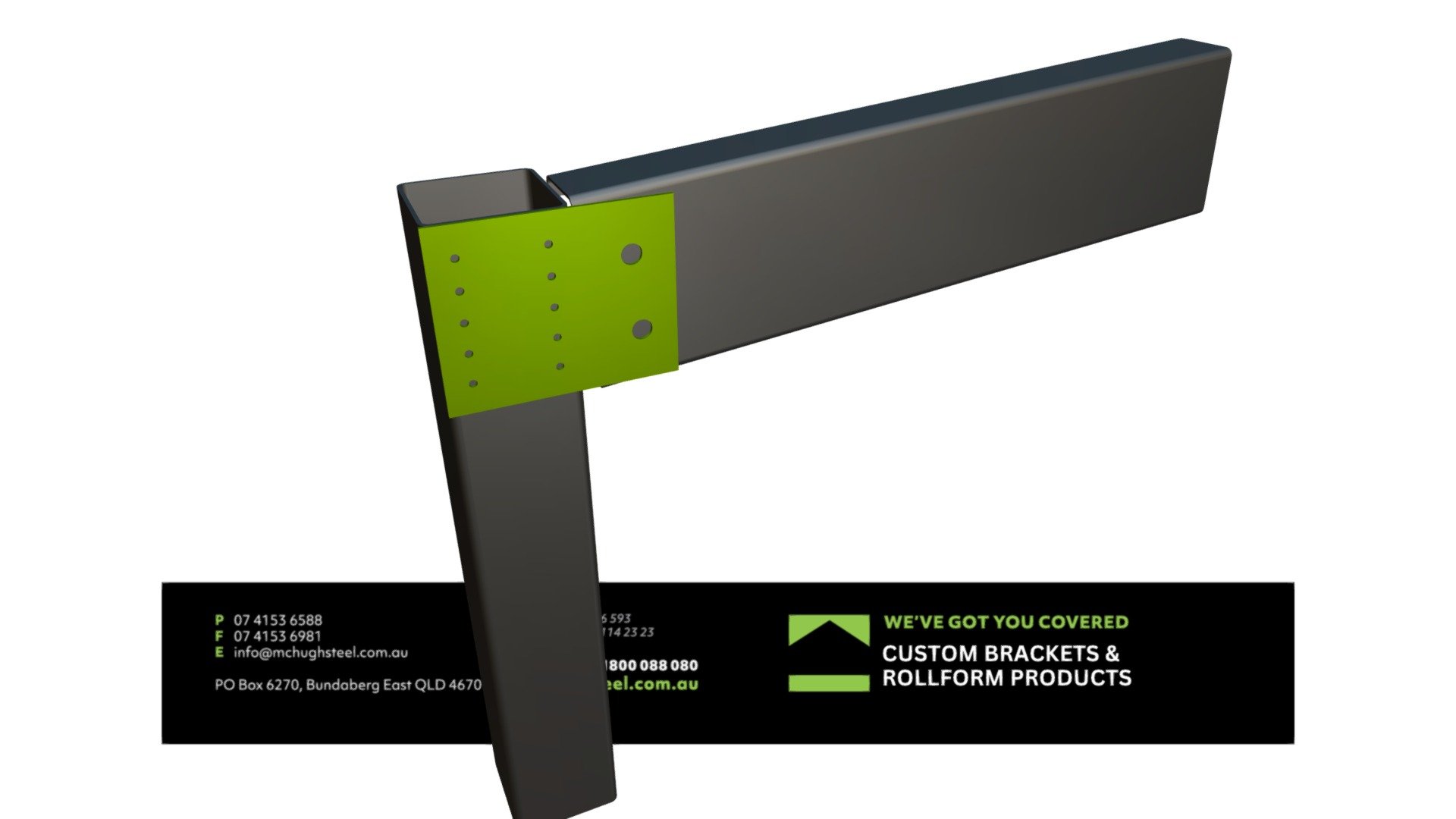 100RHS to C150 5 Deg RHS to Purlin Bracket O - 3D model by mchughsteel ...