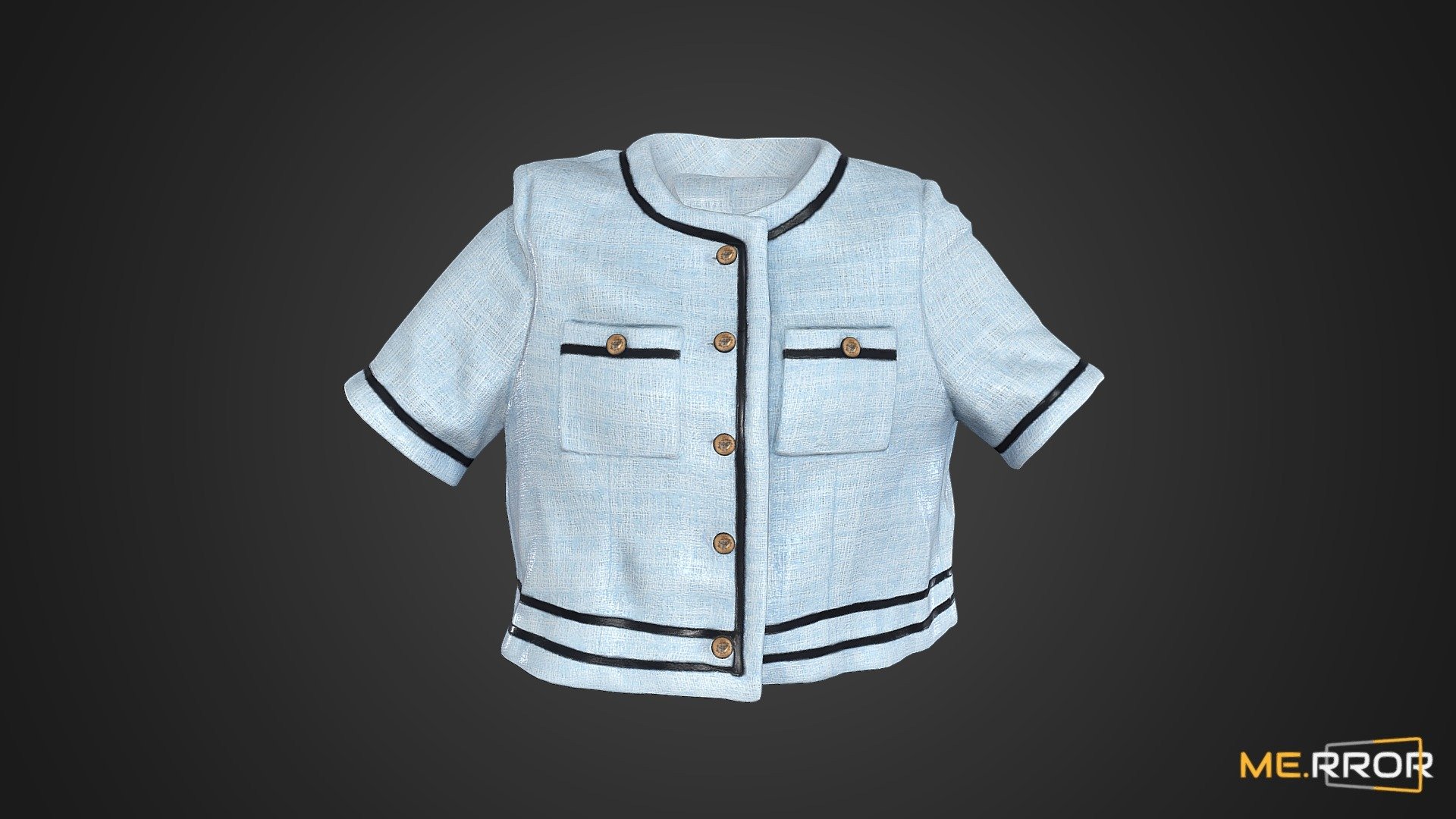 [Game-Ready] Light Blue Tweed Jacket - Buy Royalty Free 3D model by ME ...