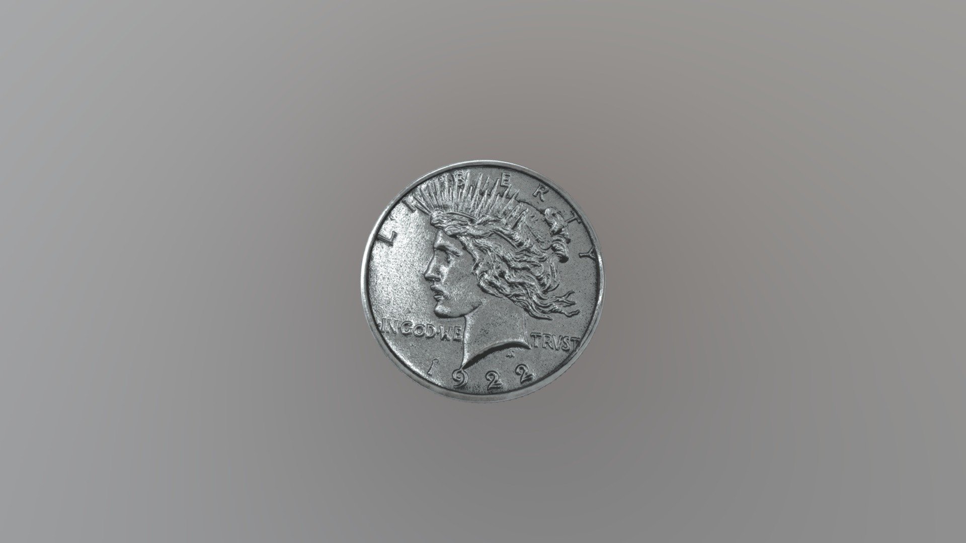 Peace Silver Dollar 1922 - 3D model by stratoprado [439bdda] - Sketchfab