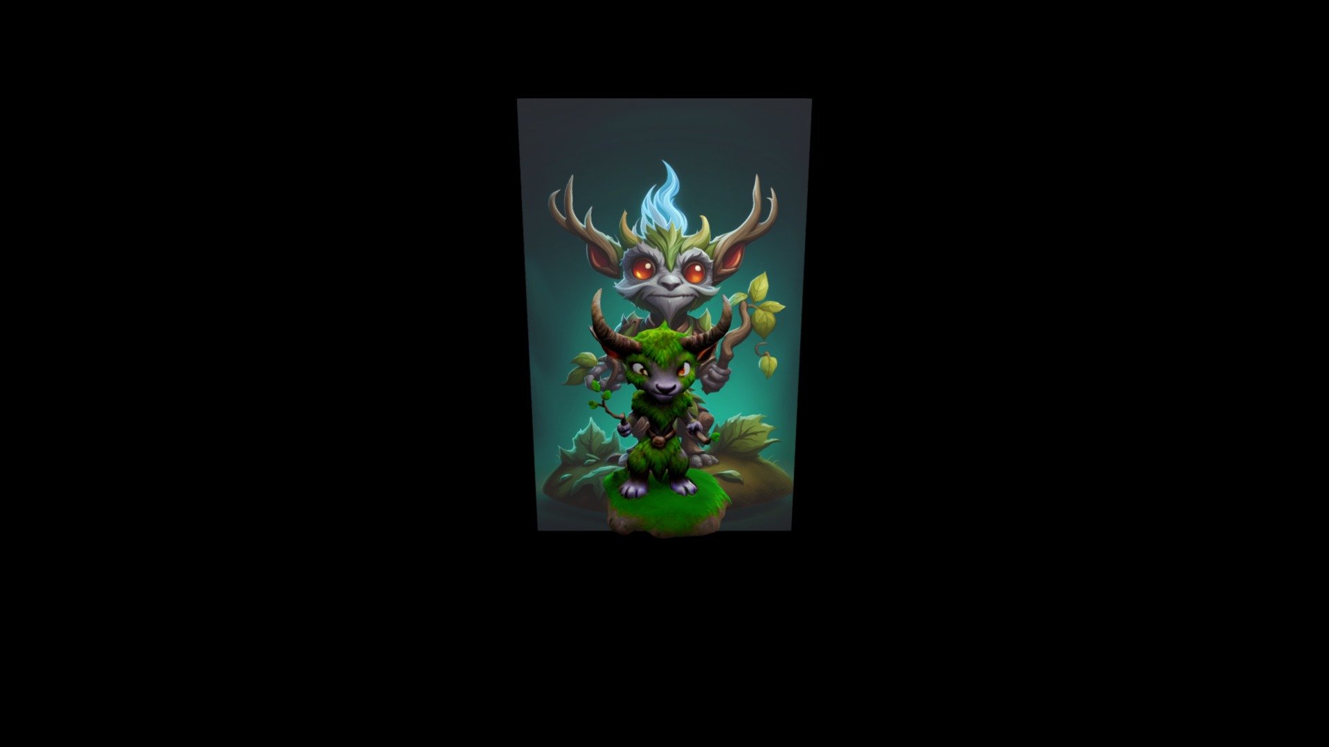 a cartoon image of a troll with a leafy head and - Download Free 3D ...