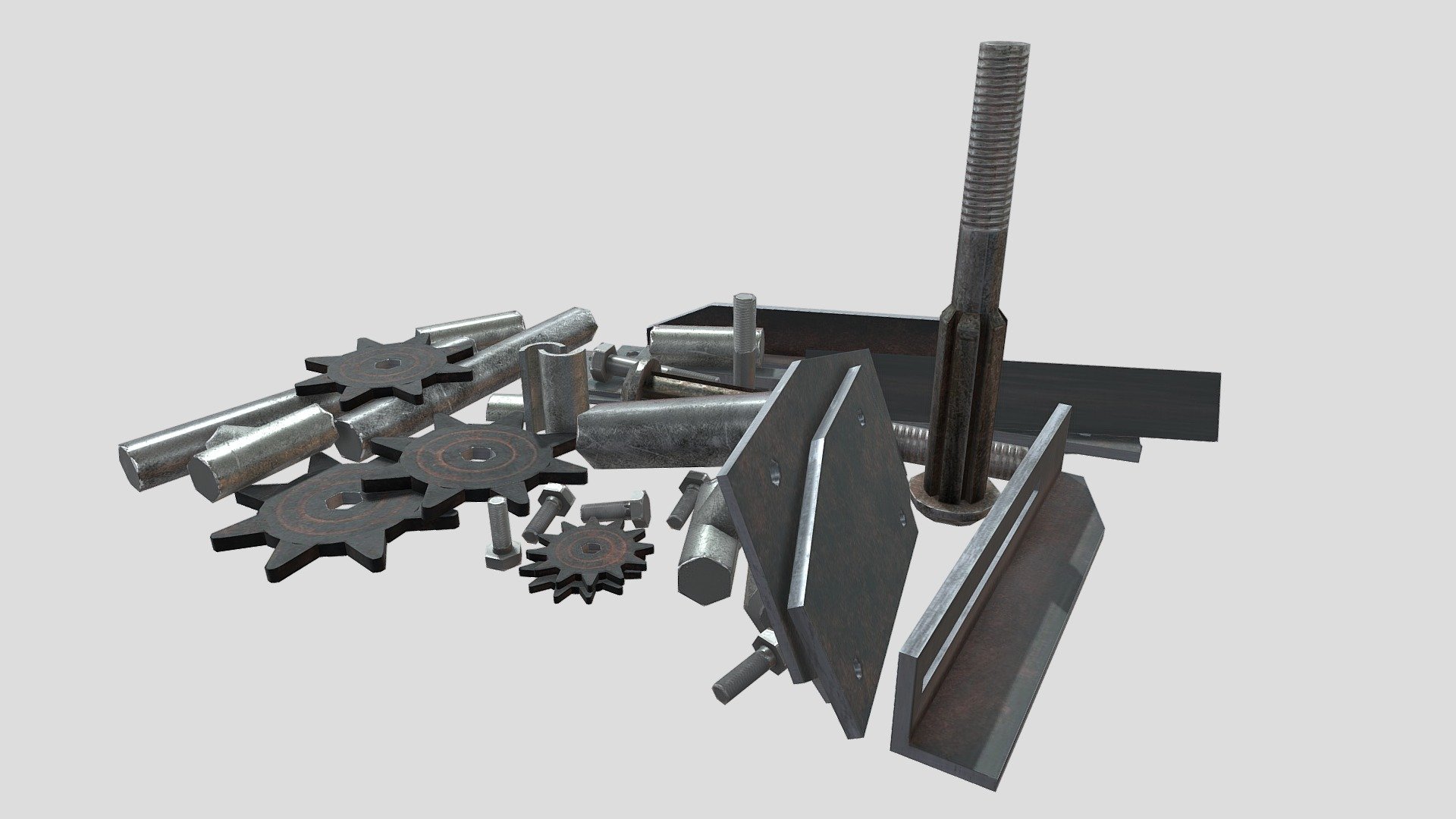 Scrap metal (lowpoly) - Download Free 3D model by Zuckergelee (@knorke ...