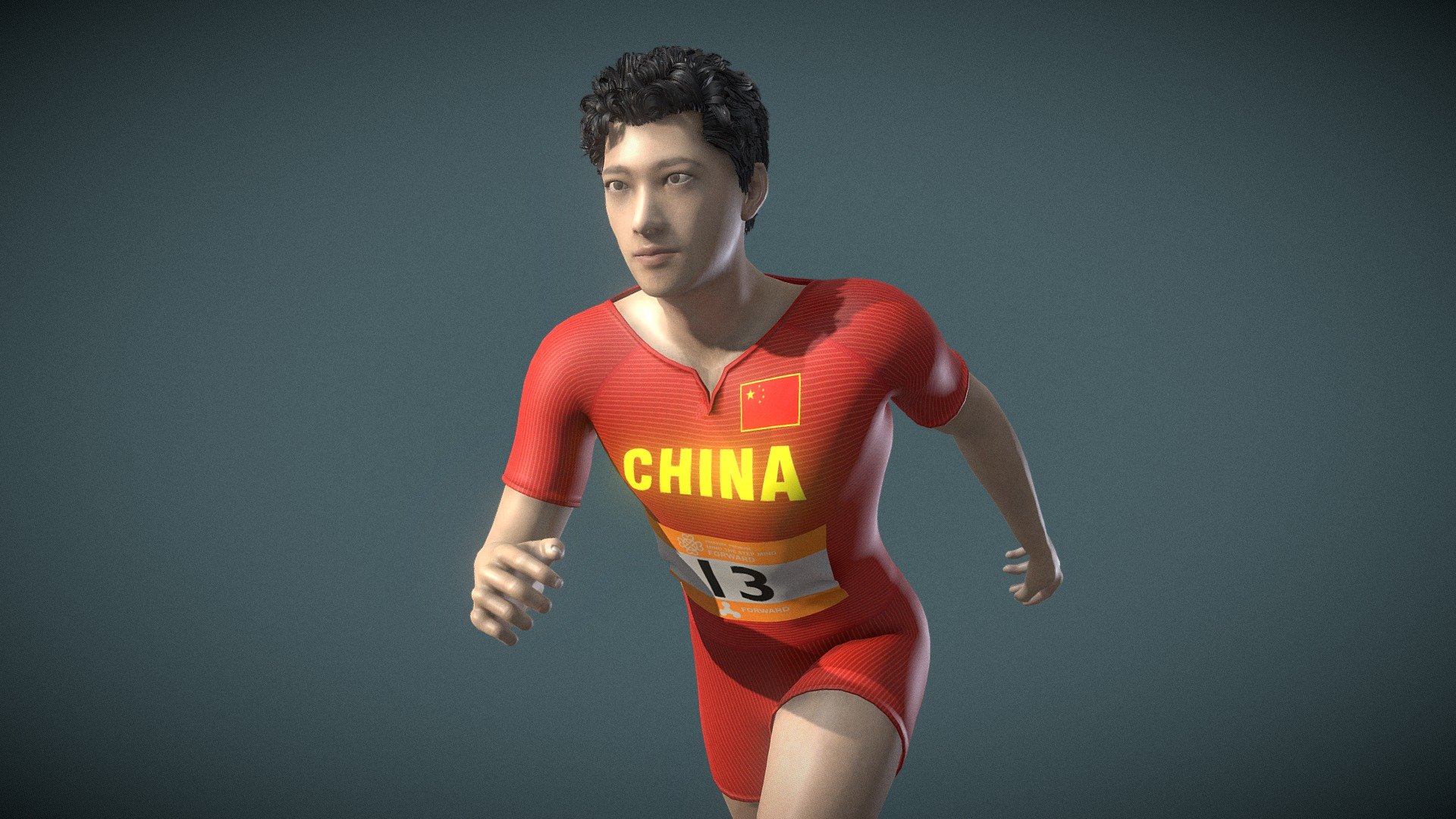 Original track and field athlete, sprinter - Buy Royalty Free 3D model ...
