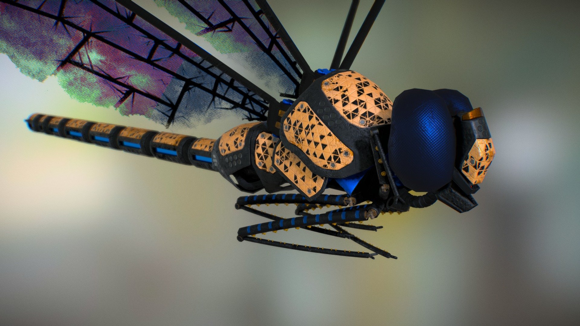Dragonfly - 3D model by matthieu.postic [43a008a] - Sketchfab