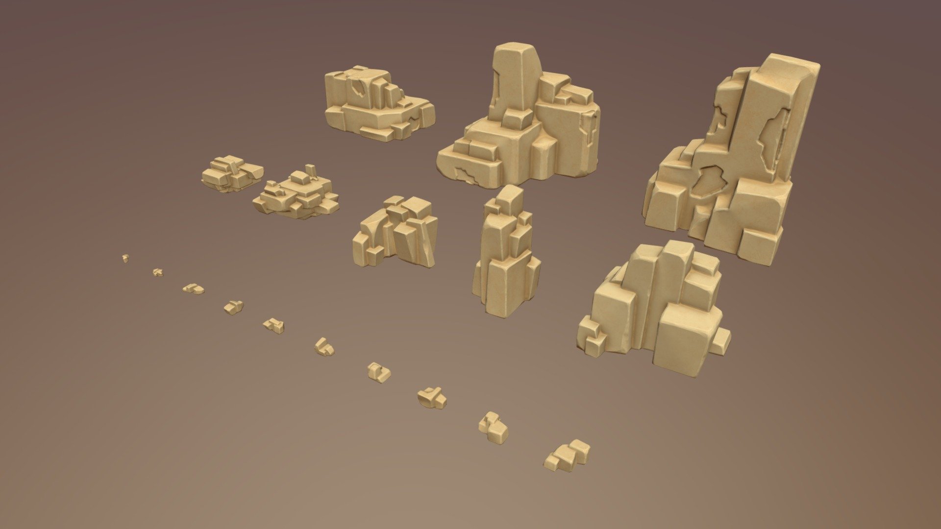 Stylized Rock Pack - 3D model by modimist [43a1f18] - Sketchfab