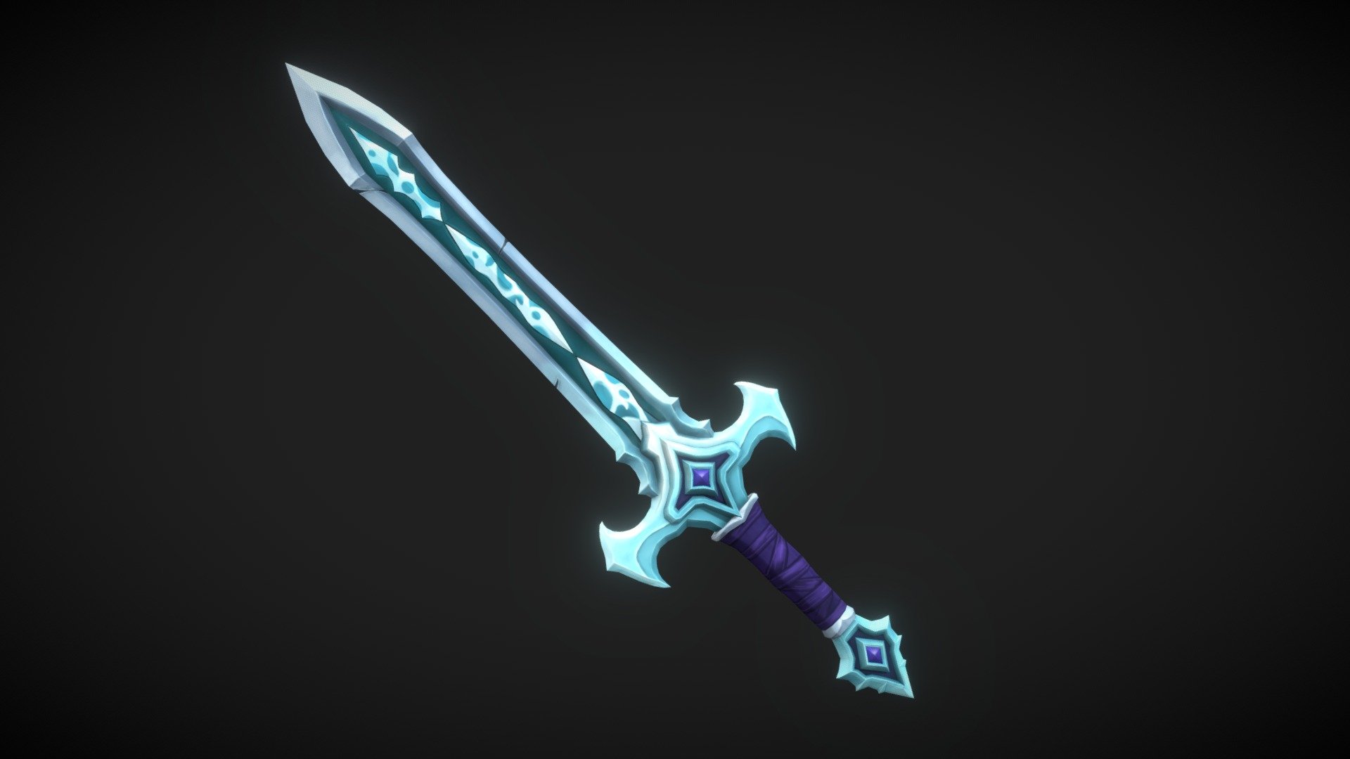 Handpainted Frosty Sword - 3D model by Wouter van Huis (@whuis58 ...