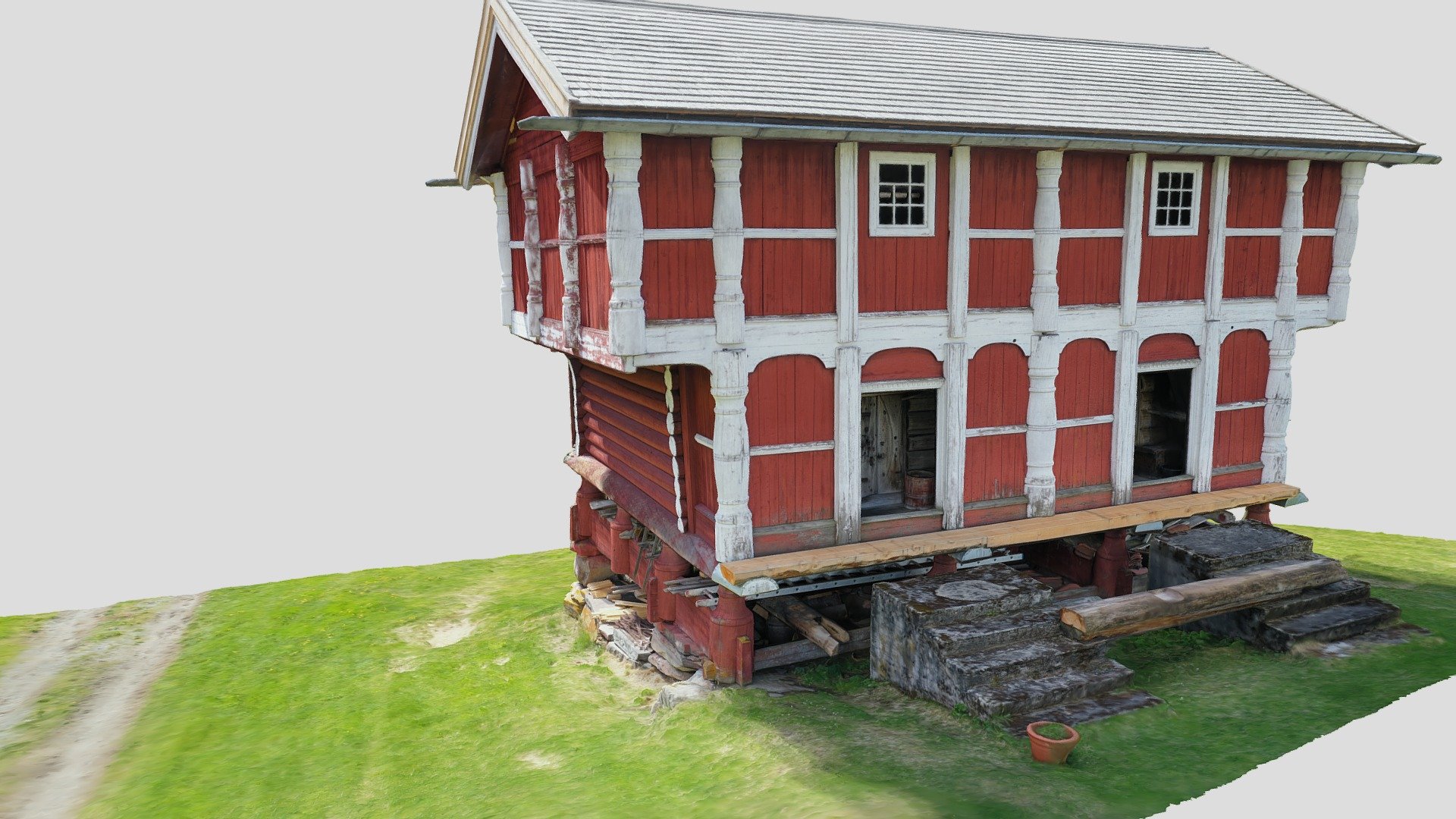 Mellom Kravik - a middle age building - Download Free 3D model by ...
