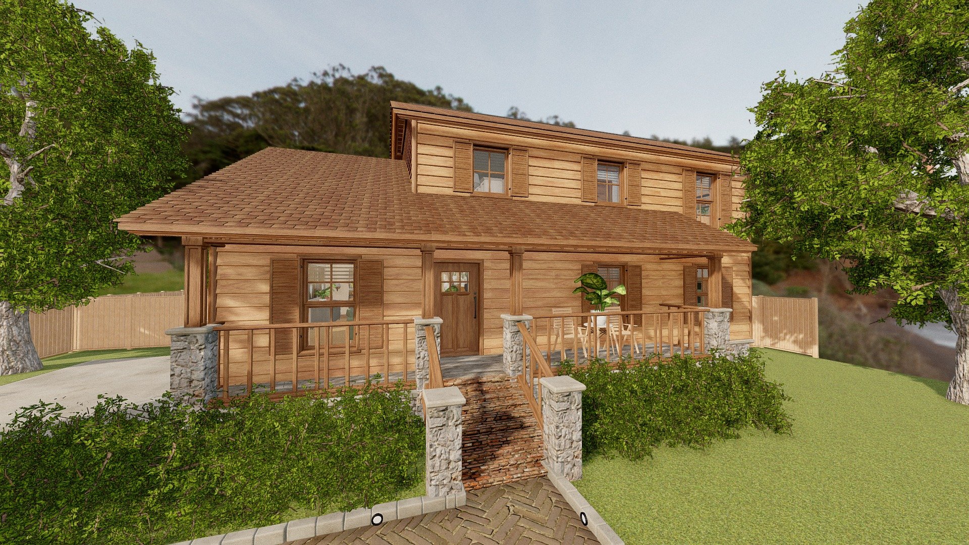 Modular Classic Style American House 8 - Buy Royalty Free 3D model by ...