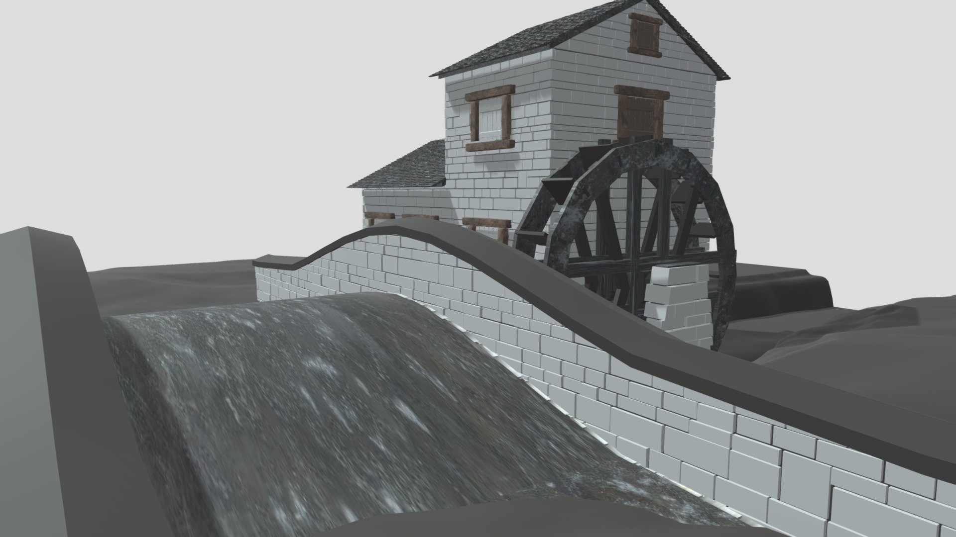 The Water Mill - 3D model by SIAKAS 3D ANIMATION (@stsanimation) [43ad4e6] - Sketchfab