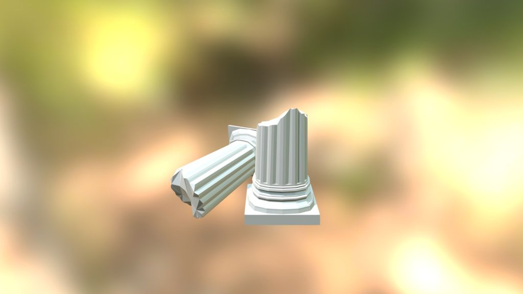 Broken Doric Column in Two Pieces - 3D model by avaruusritari [43bc714 ...