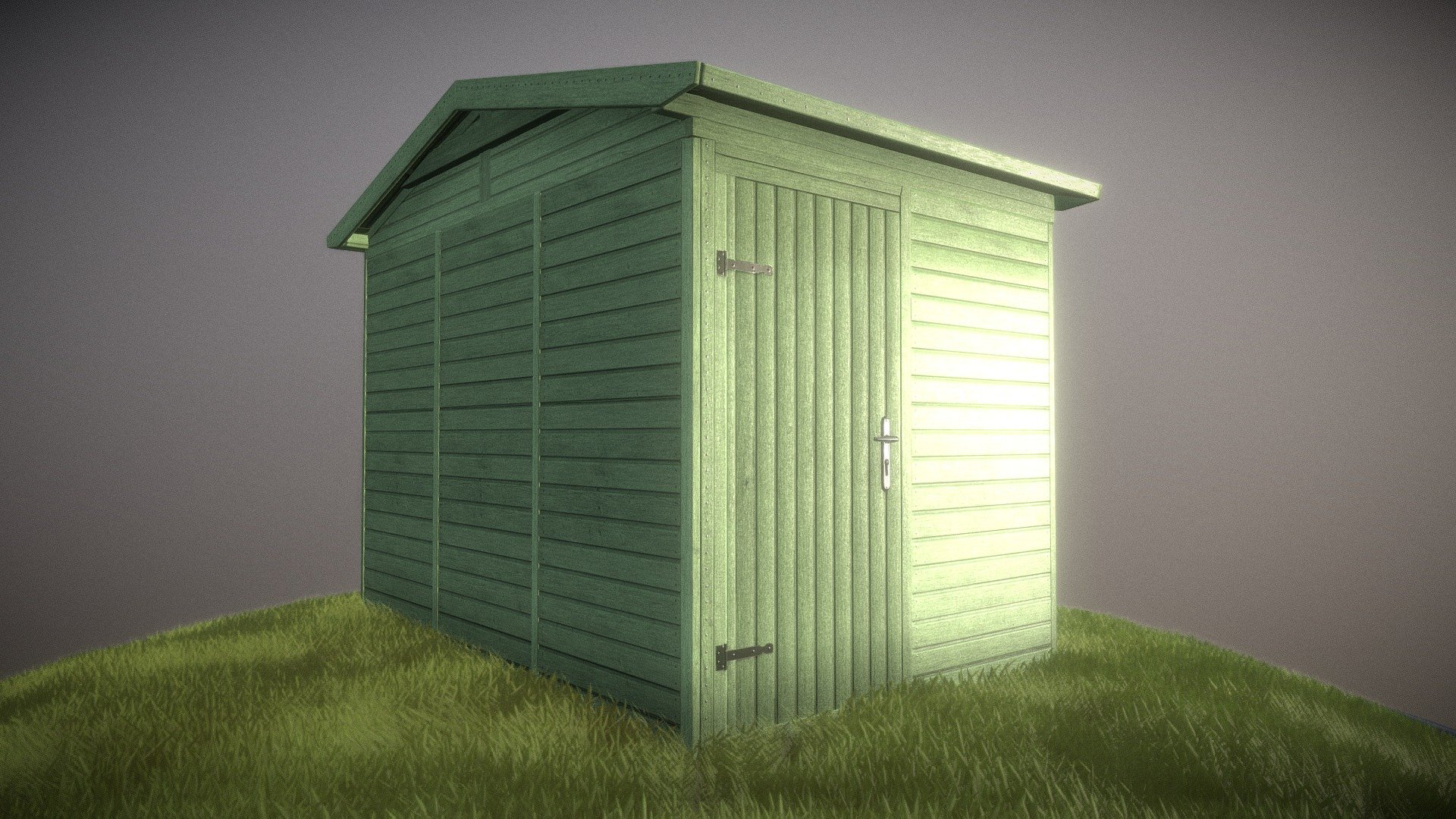 Green Garden Shed (Low-Poly Version) - Buy Royalty Free 3D model by VIS ...