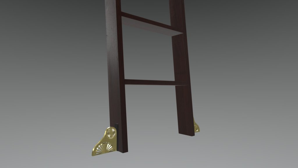 Library ladder - 3D model by L. Wolf (@green_qu33n) [43cb3ff] - Sketchfab