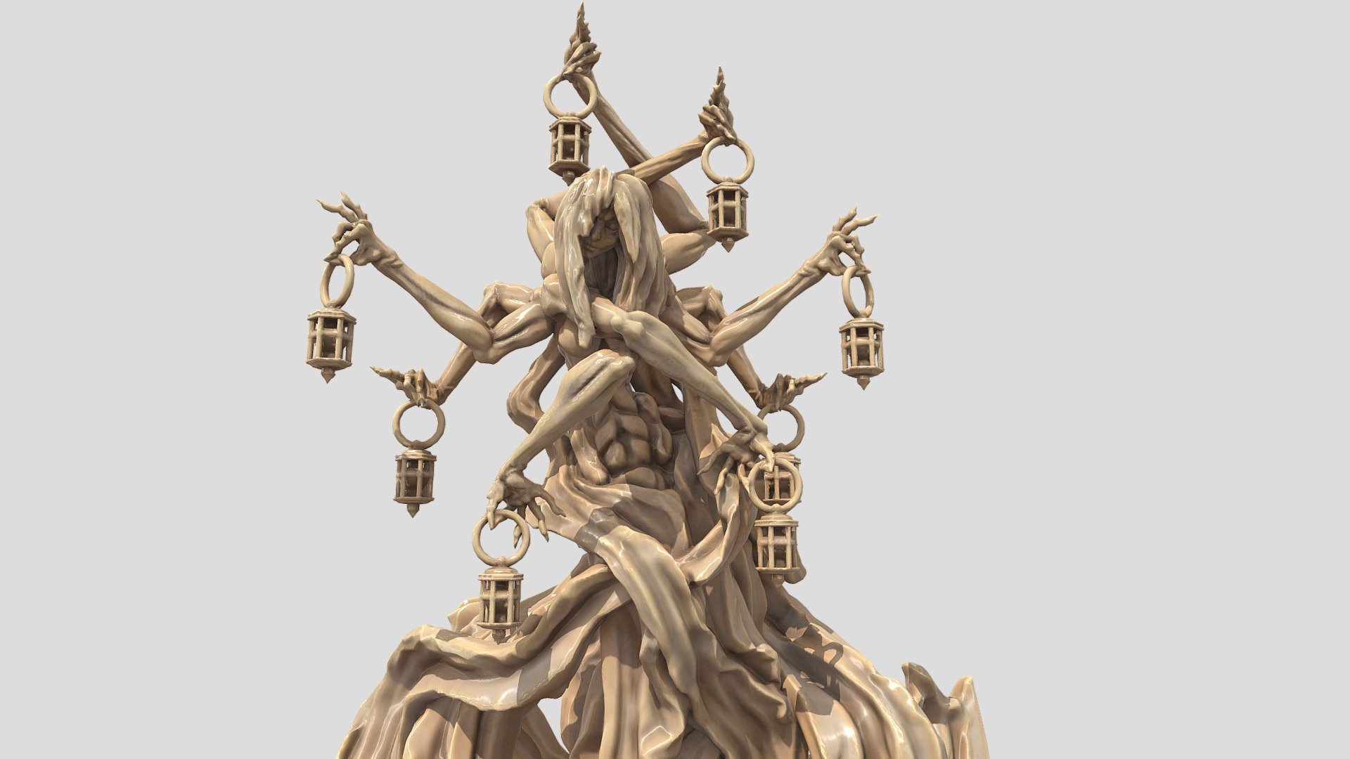 Lady of the Marsh Lights - D&D Miniature - 3D model by Printed ...